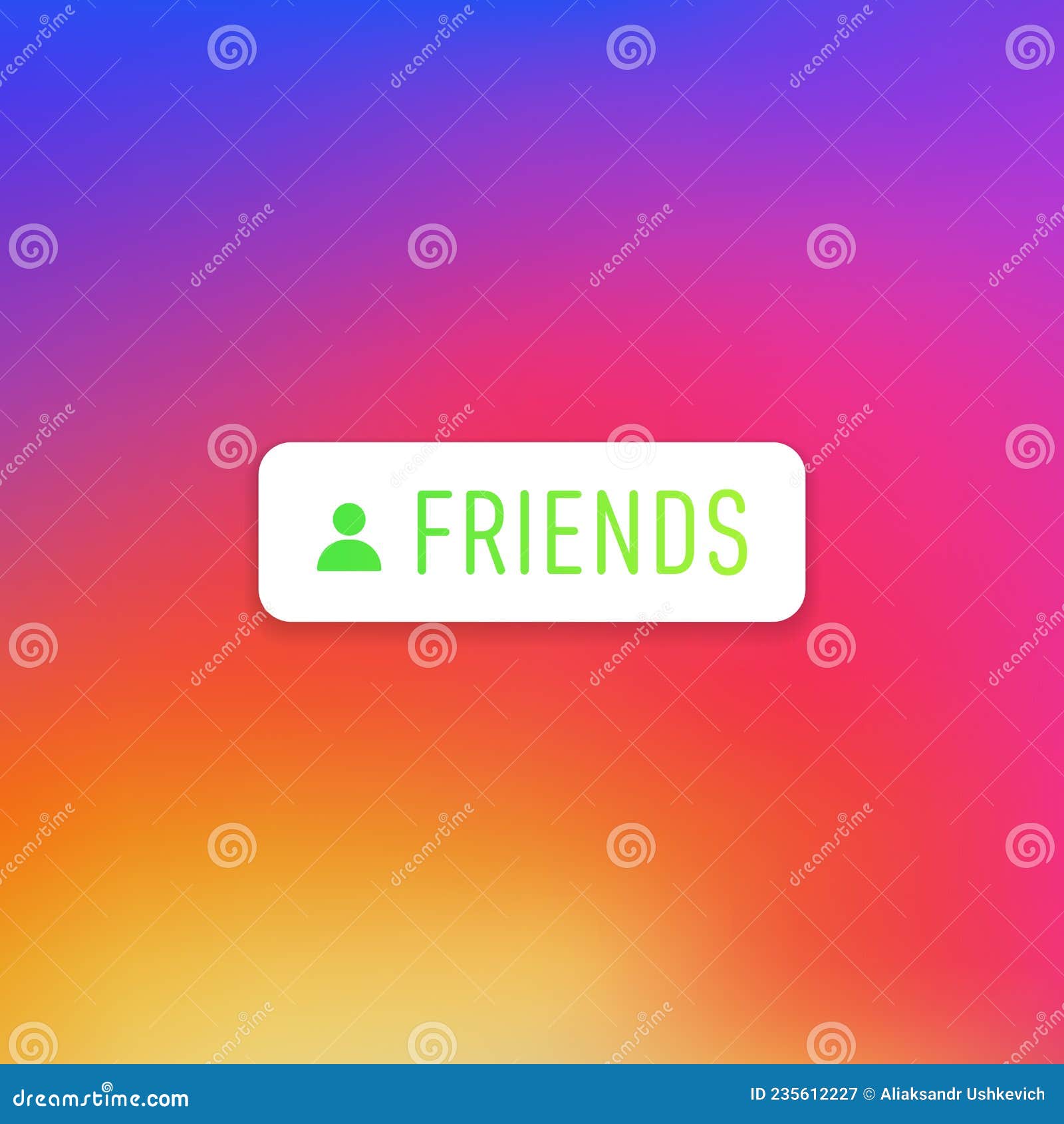 Friends Social Media Sticker Stock Vector - Illustration of share ...