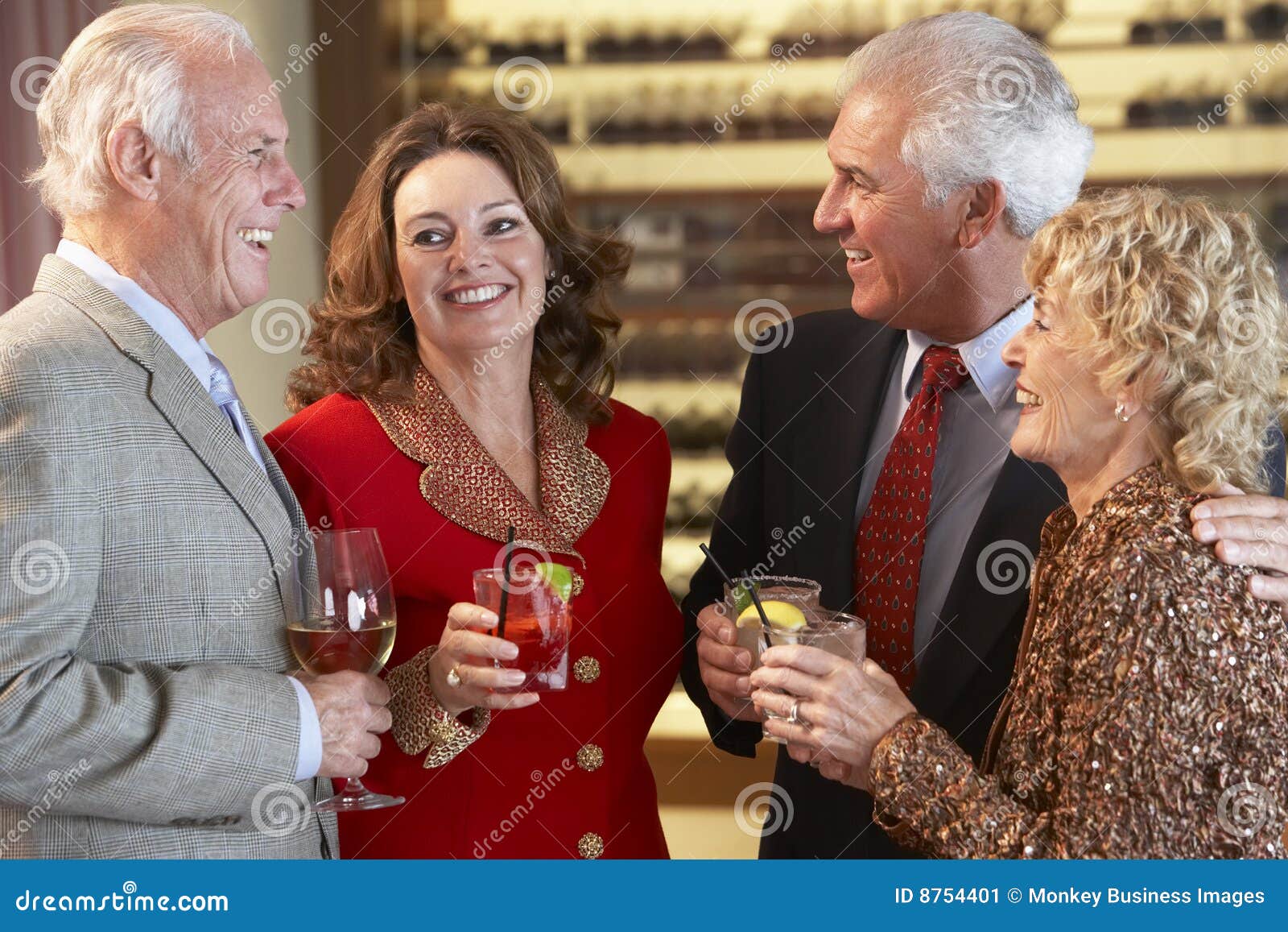 Friends Socializing at a Bar Stock Image - Image of chatting, middle ...
