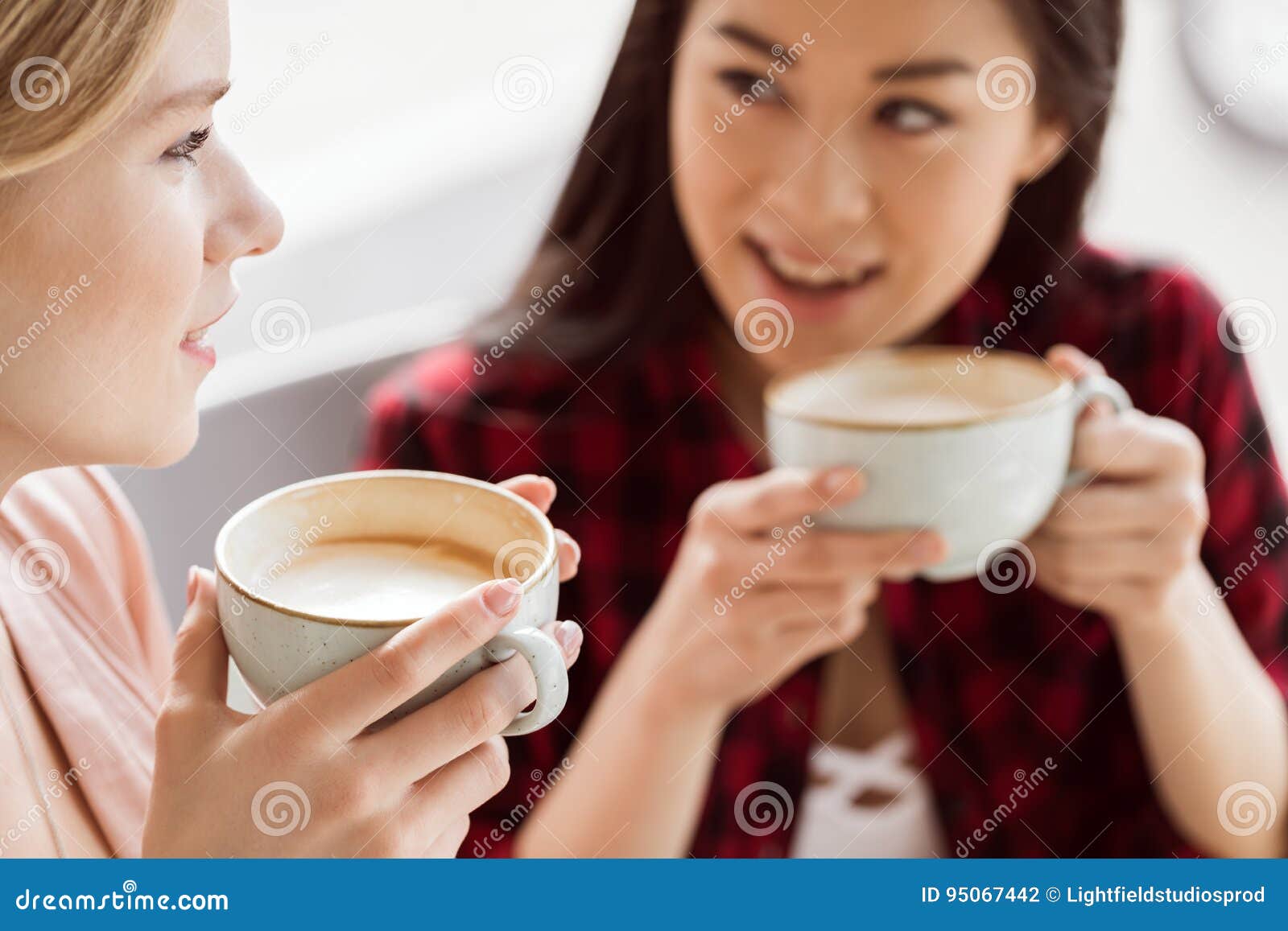 Friends Spend Time Together on Coffee Break Stock Photo - Image of ...