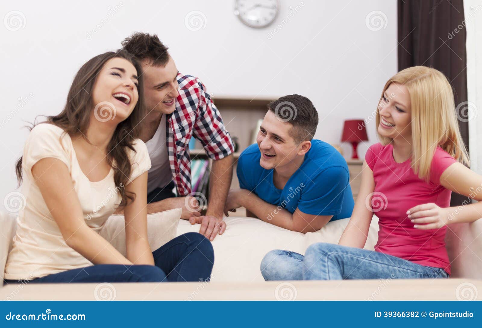 Friends Spending Time Together Stock Photo - Image of hand, living ...