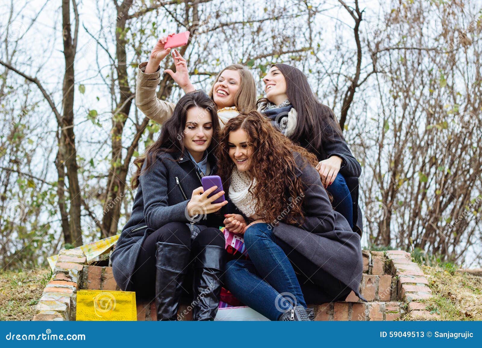 Friends Spending Time Together Stock Image - Image of friends, autumn ...