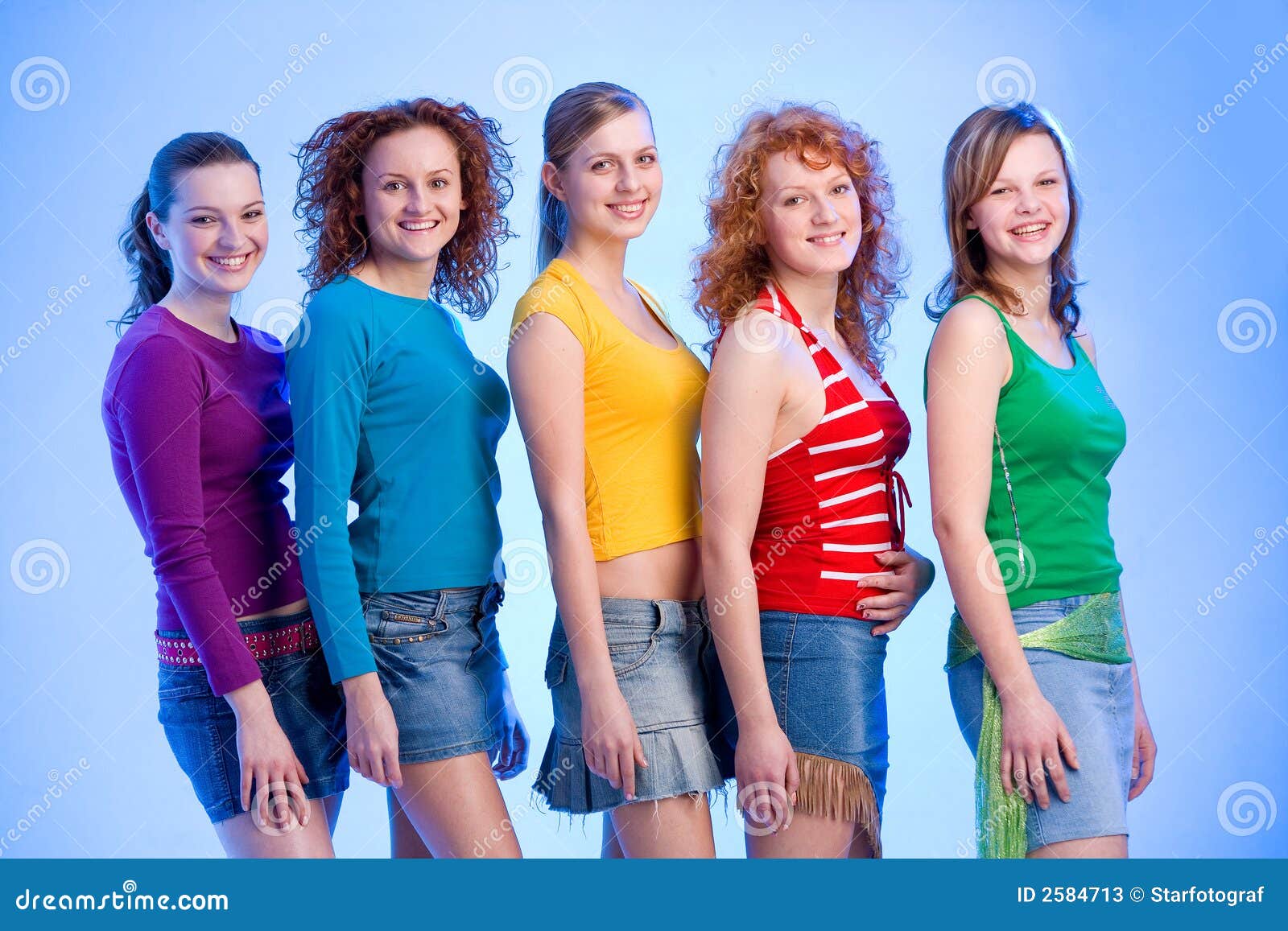 Friends standing in a row stock image. Image of smile - 2584713