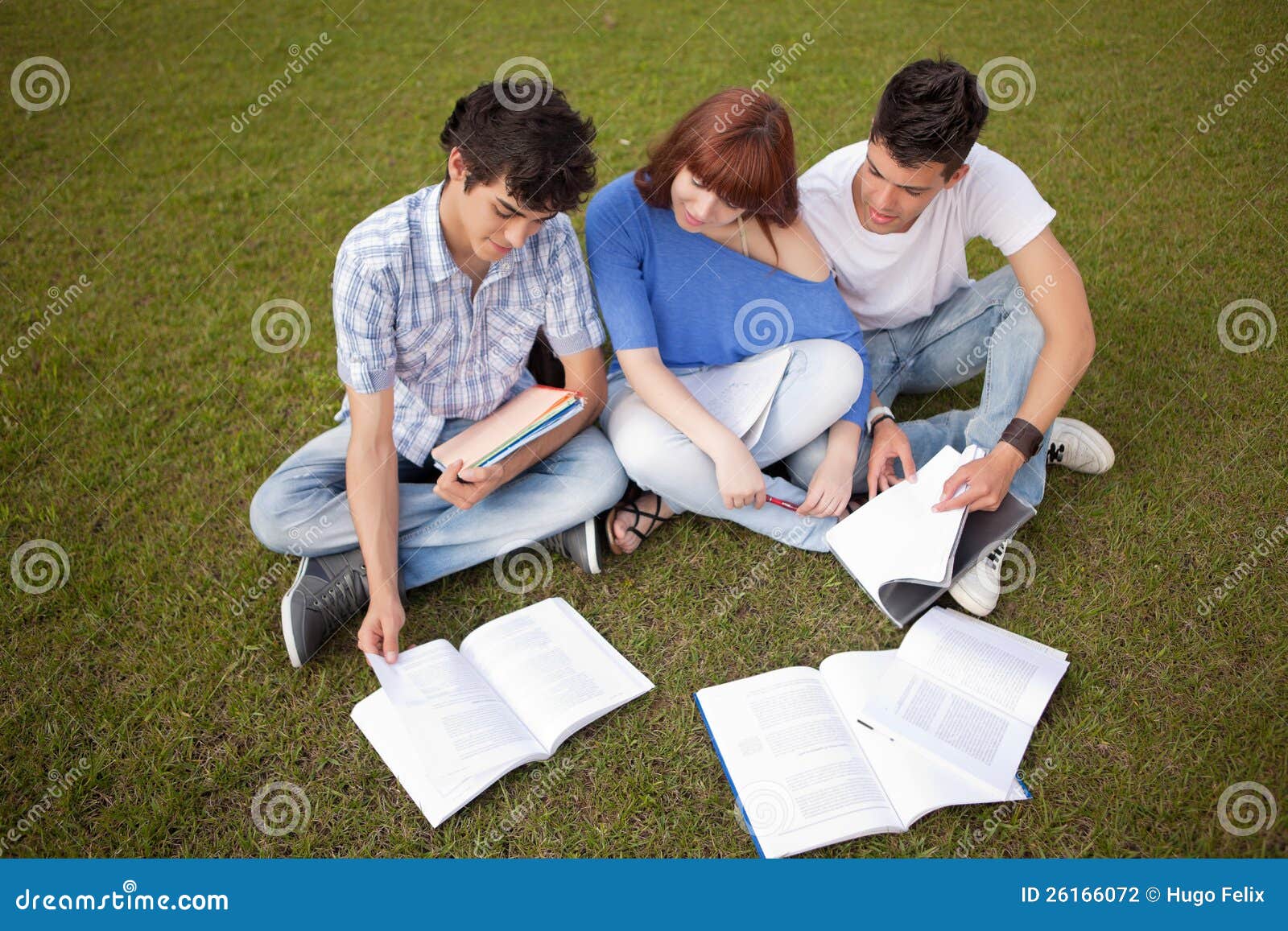 Friends studying stock photo. Image of beautiful, happy - 26166072