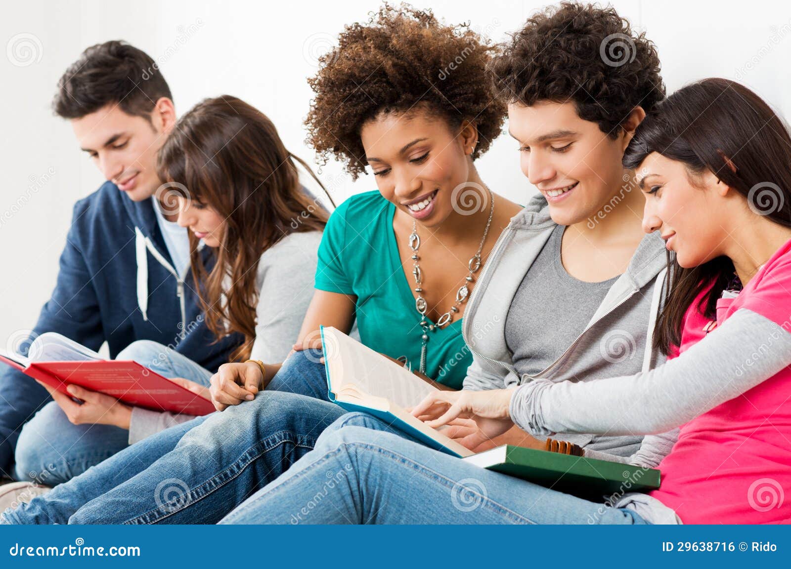Friends Studying Together stock photo. Image of african - 29638716