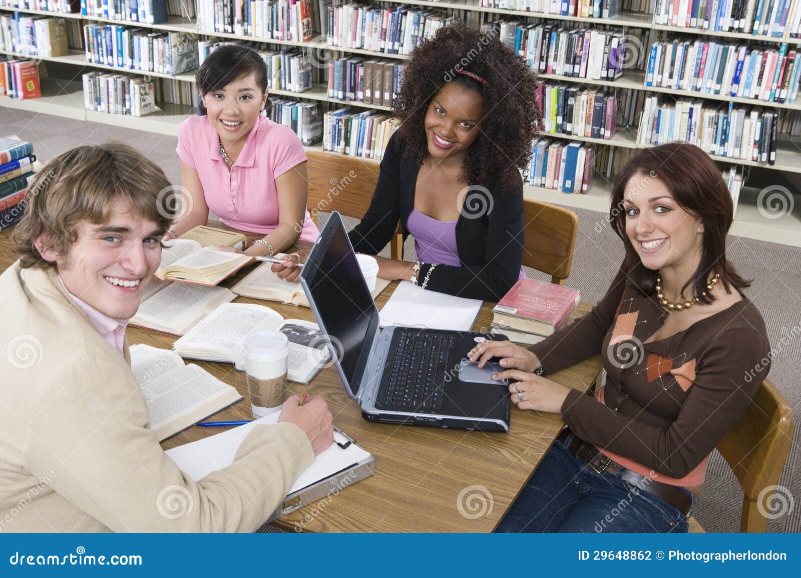 Friends Studying Together stock photo. Image of knowledge - 29648862
