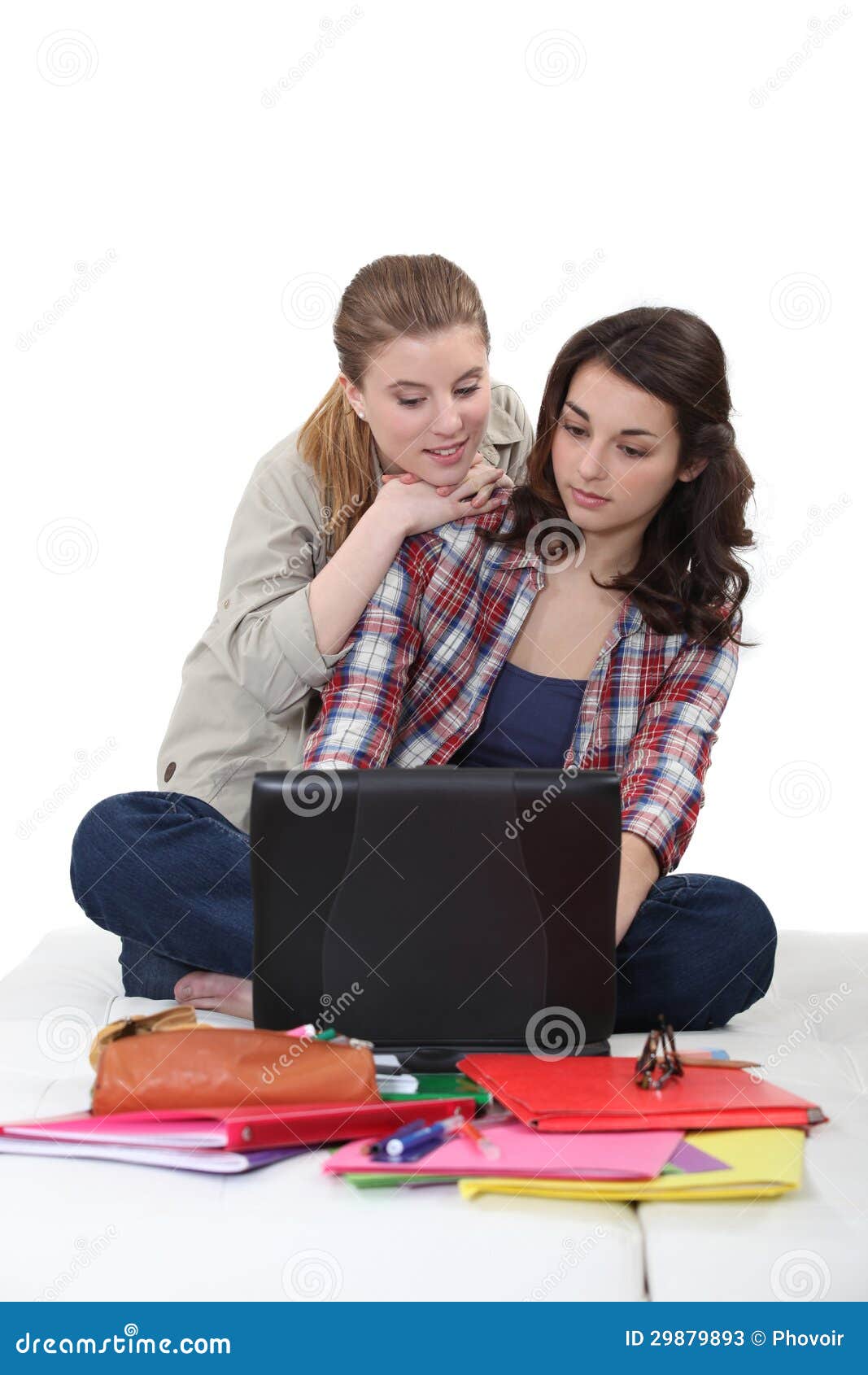 Friends studying together stock image. Image of attractive - 29879893