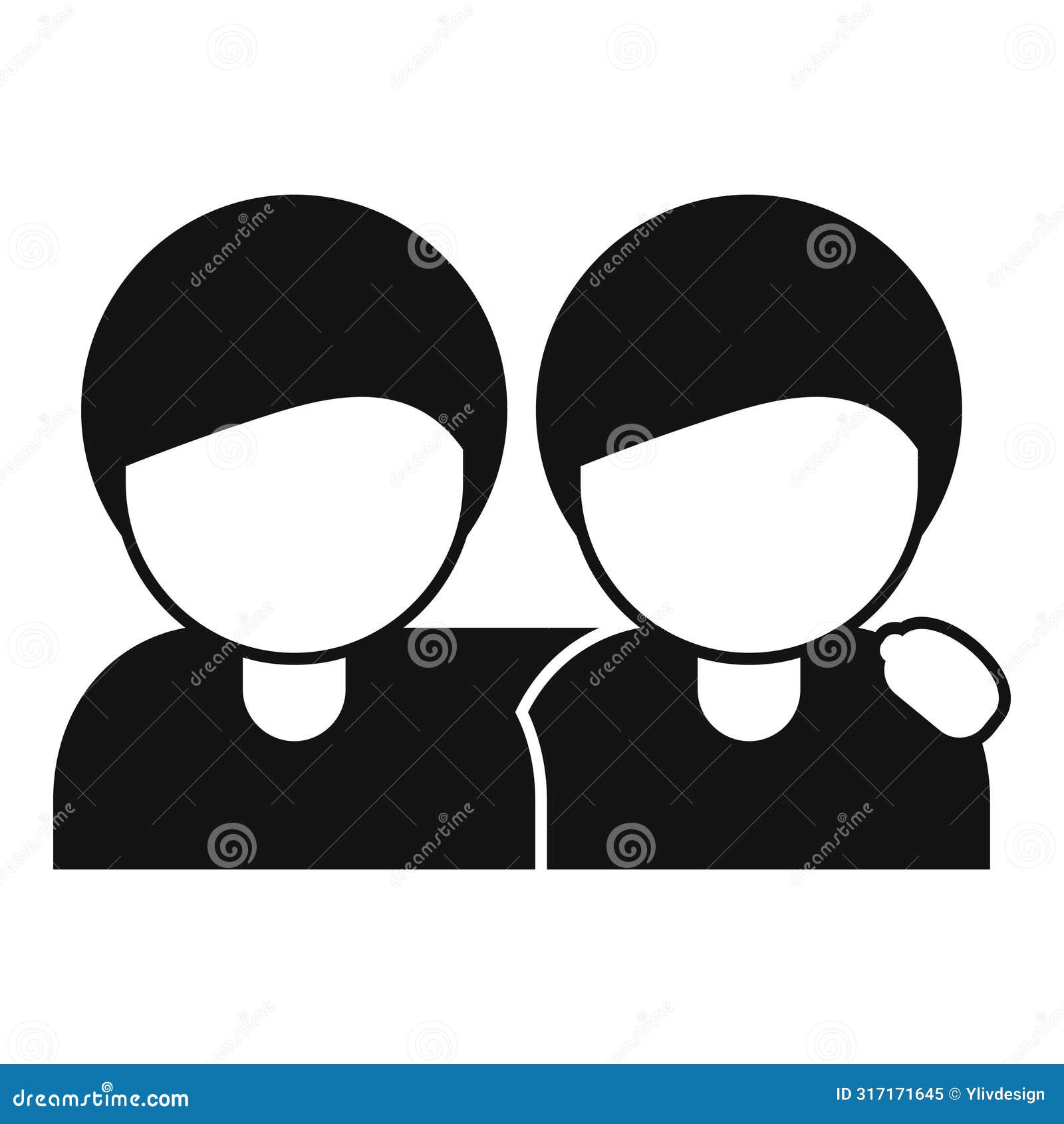 Friends Support Group Icon Simple Vector. Social Team Stock Vector ...