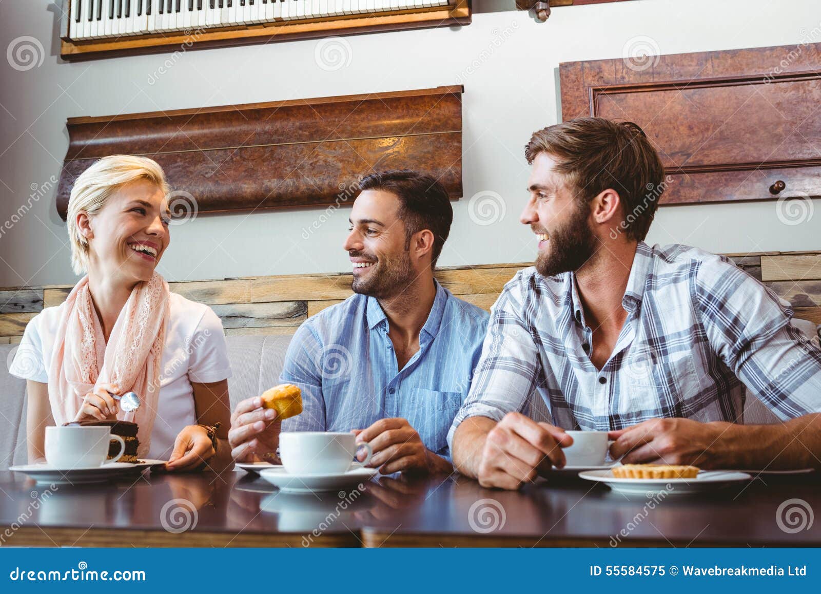 Friends Taking a Cup of Coffee Stock Image - Image of friend, affection ...