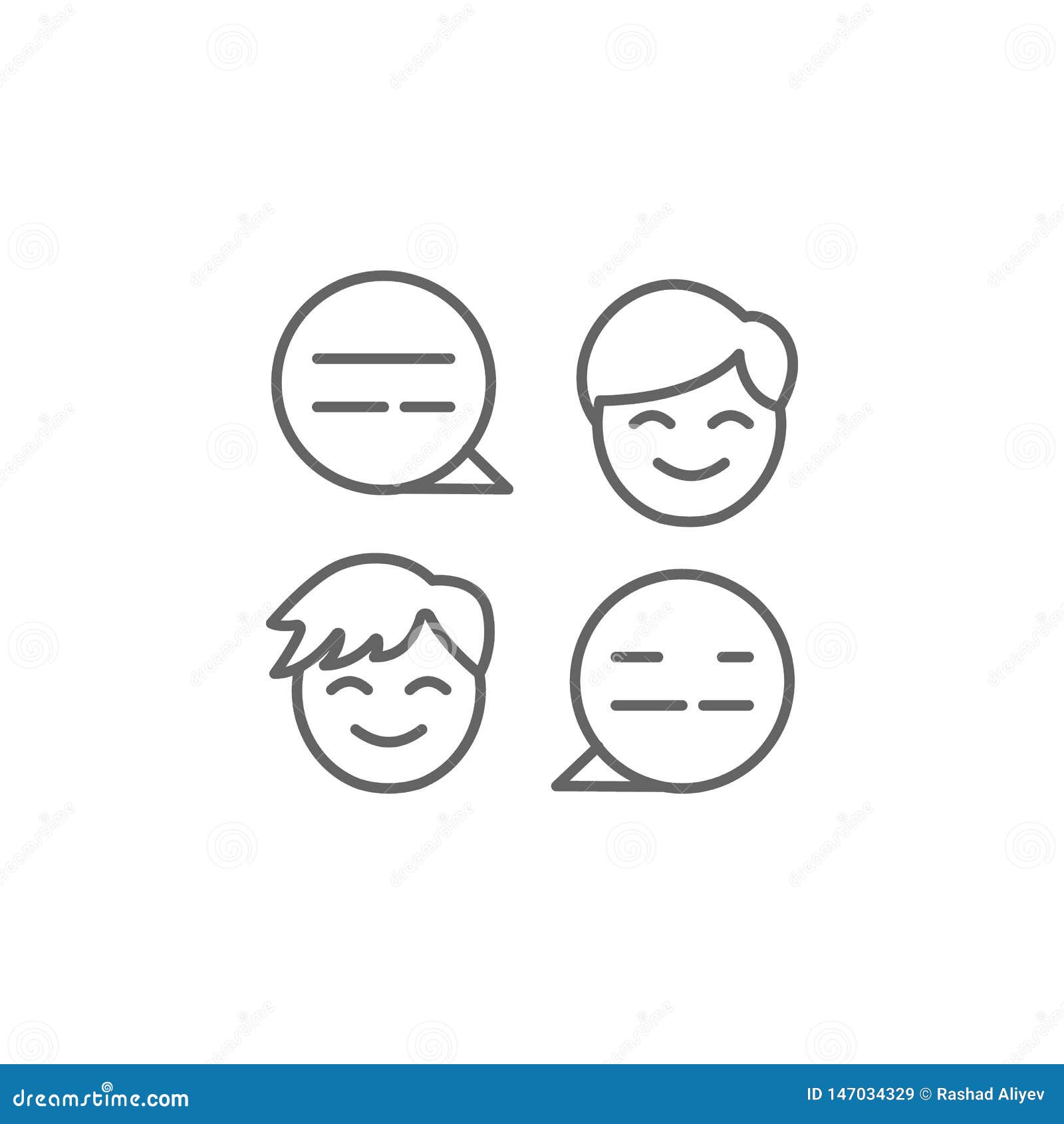 Friends, Talk, Chat Icon. Element of Friendship Icon. Thin Line Icon ...