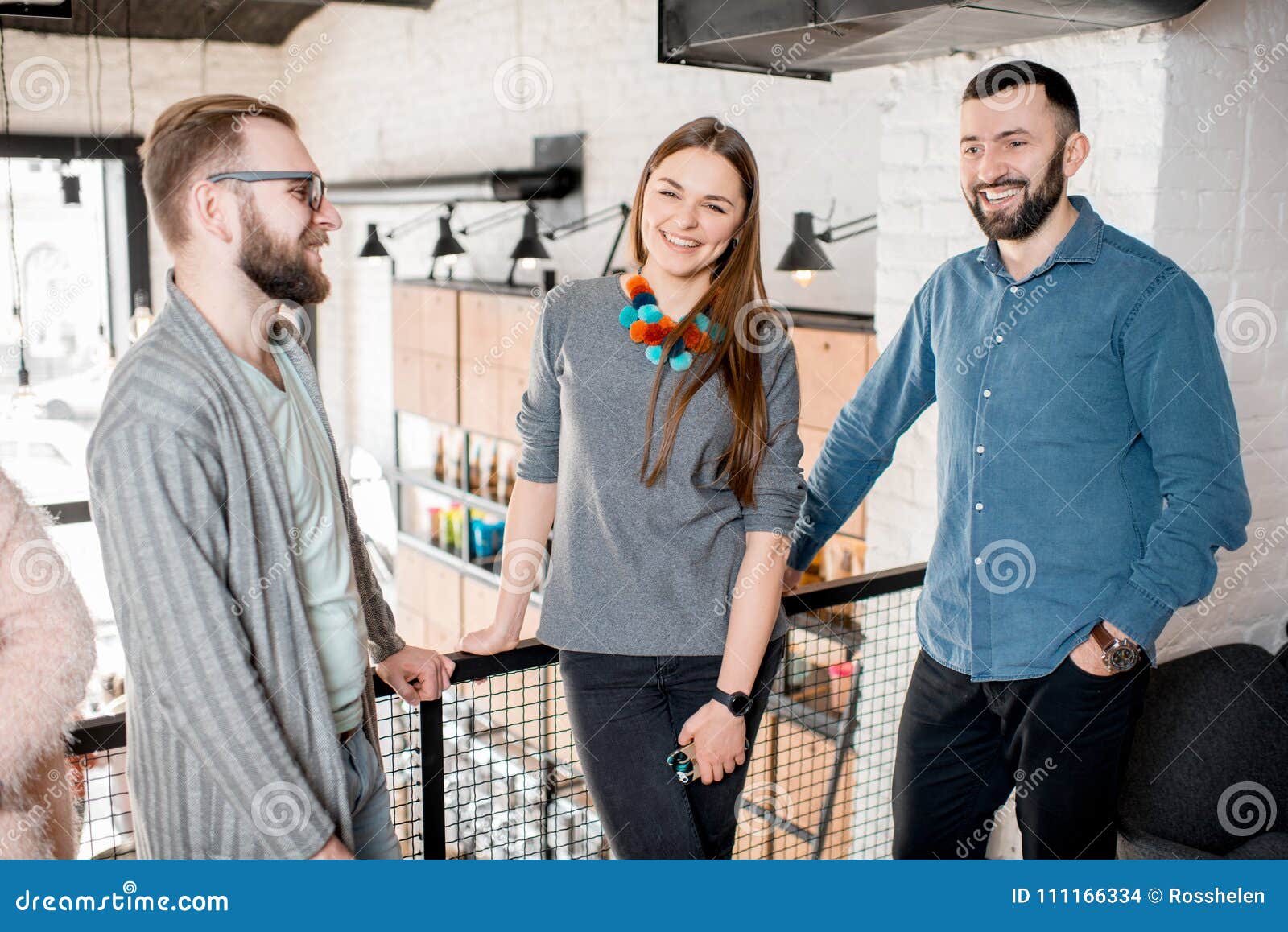 Friends Talking during the Break in the Conference Hall Stock Photo ...