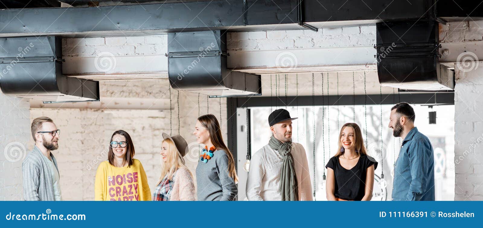 Friends Talking during the Break in the Conference Hall Stock Image ...