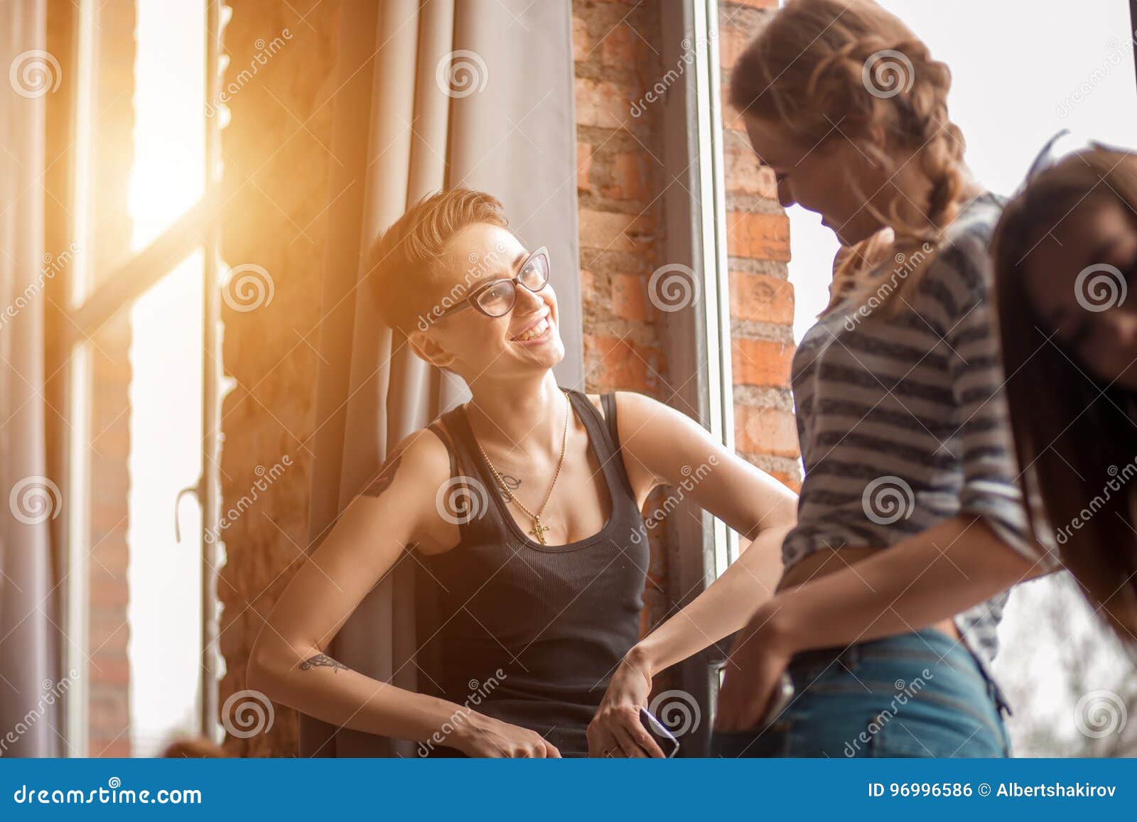 Friends Talking Communication Discussion Unity Concept Stock Photo ...