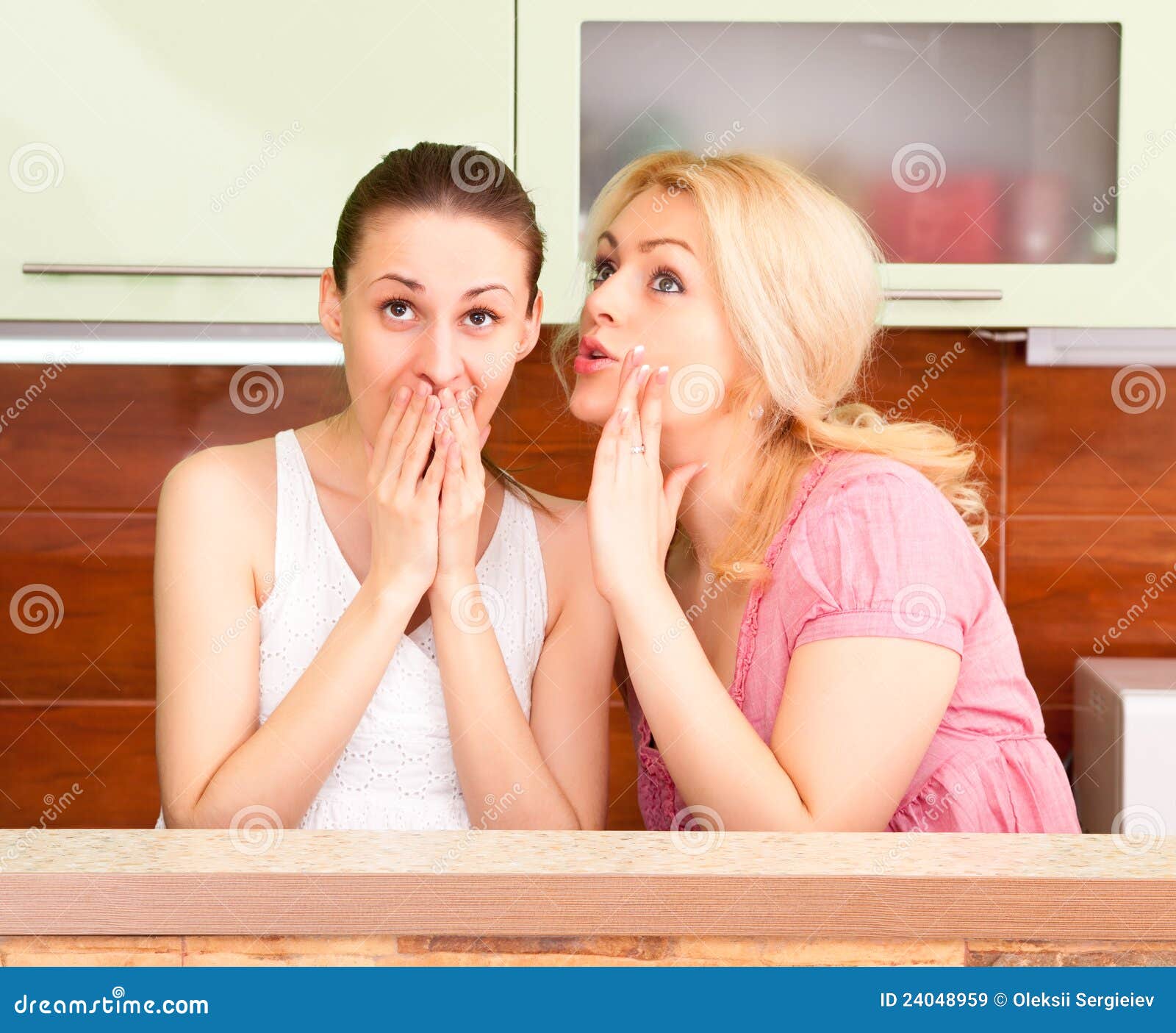 Friends Talking in the Kitchen Stock Image - Image of black, friends ...