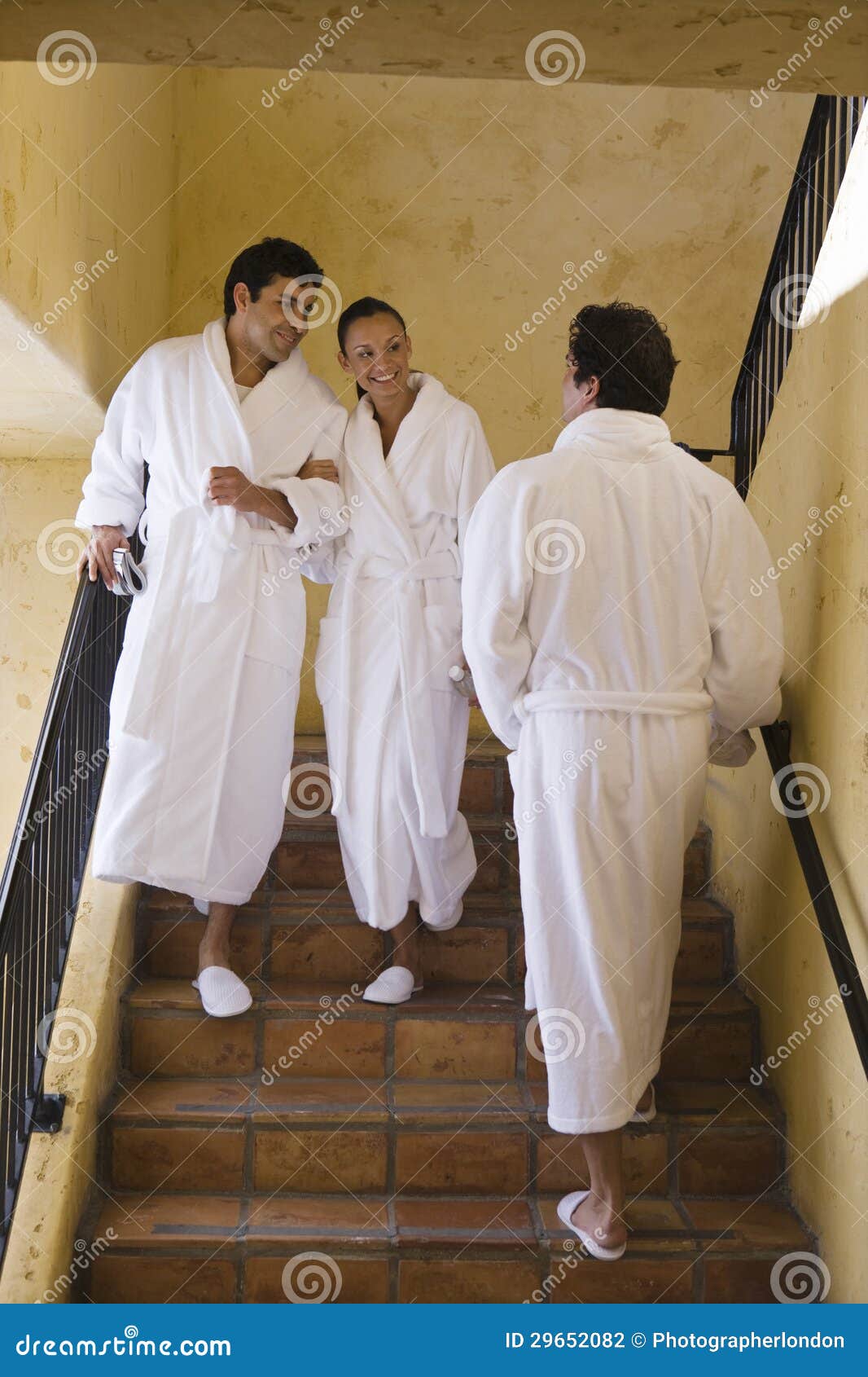 Friends Talking on Staircase Stock Photo - Image of people ...