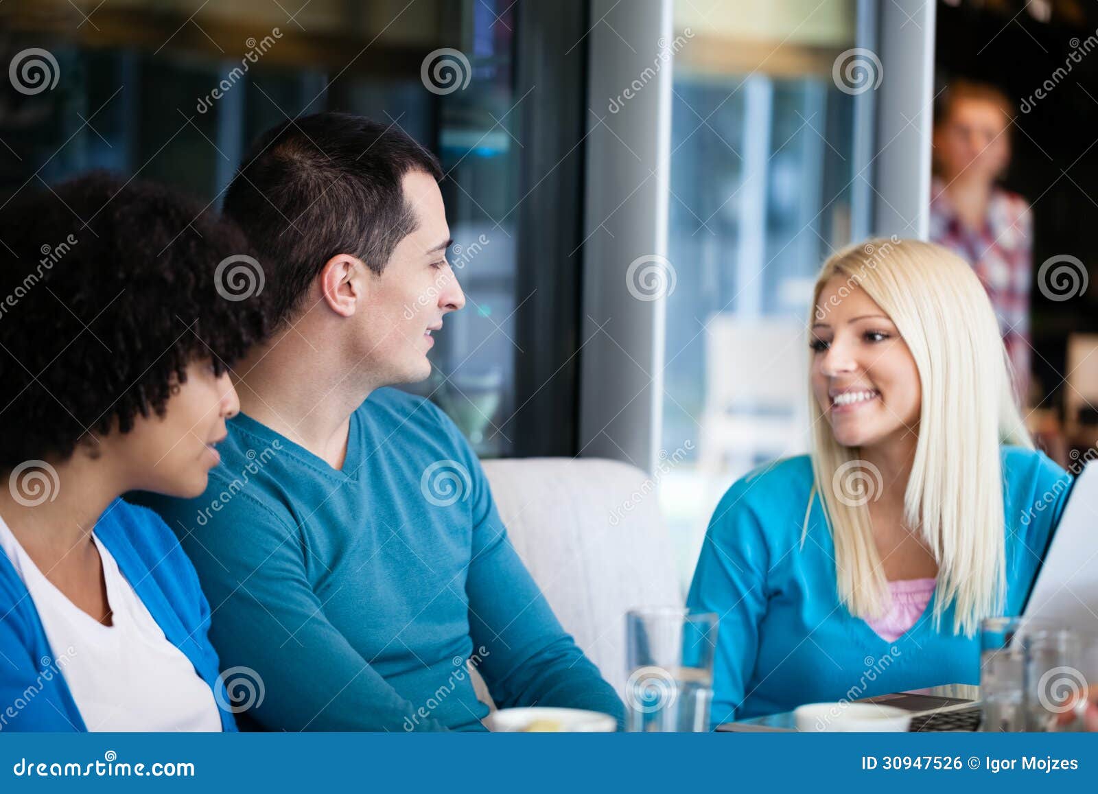 Friends talking stock photo. Image of horizontal, afroamerican - 30947526
