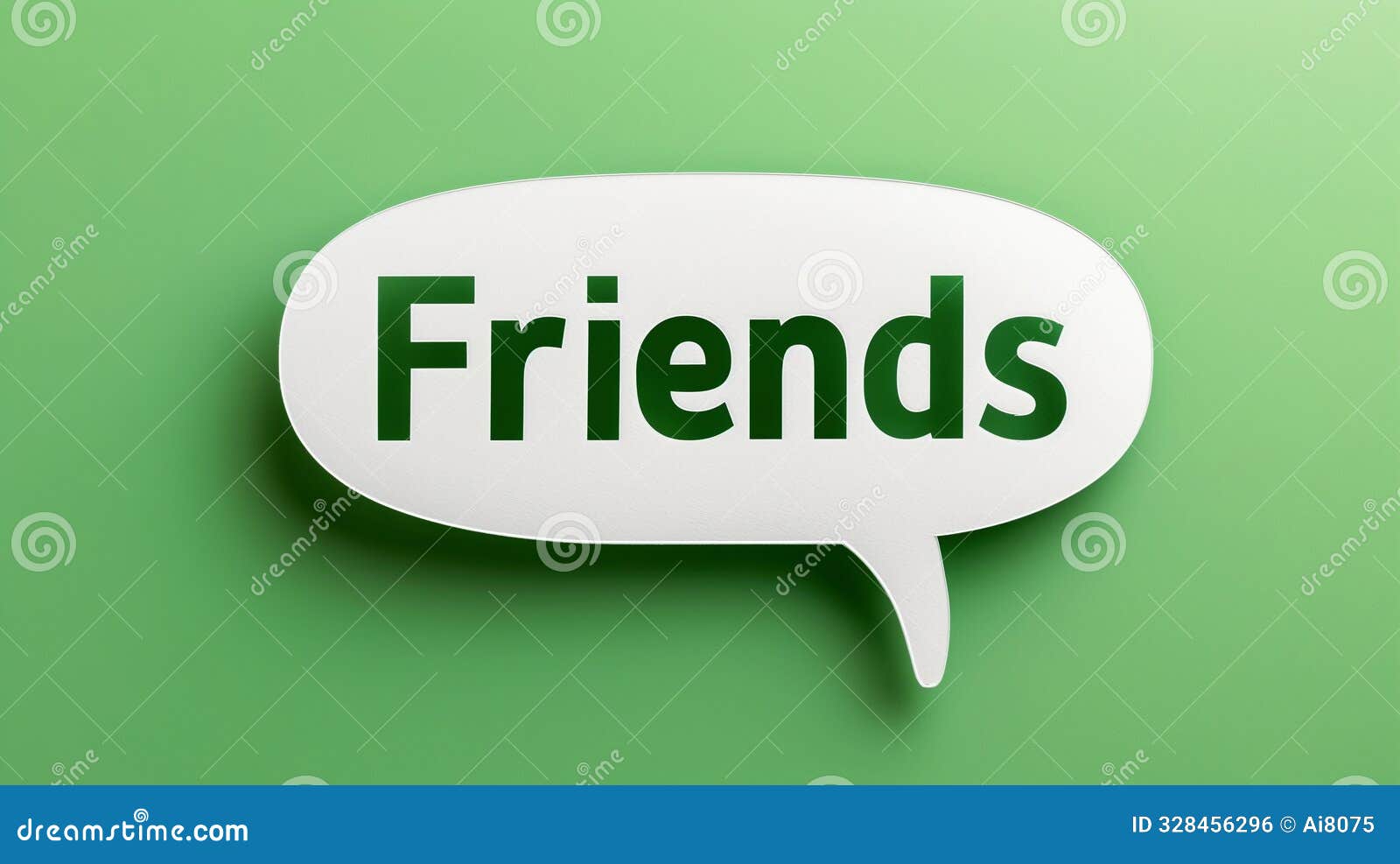 Friends Text in Chat Balloon 3d Rendering Image, Ai Generated Stock ...