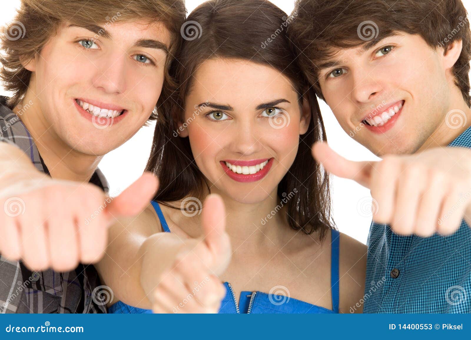 Friends with thumbs up stock image. Image of boys, friends - 14400553