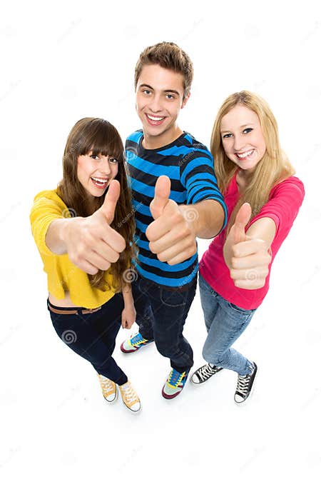 Friends with thumbs up stock image. Image of angle, girls - 21237487