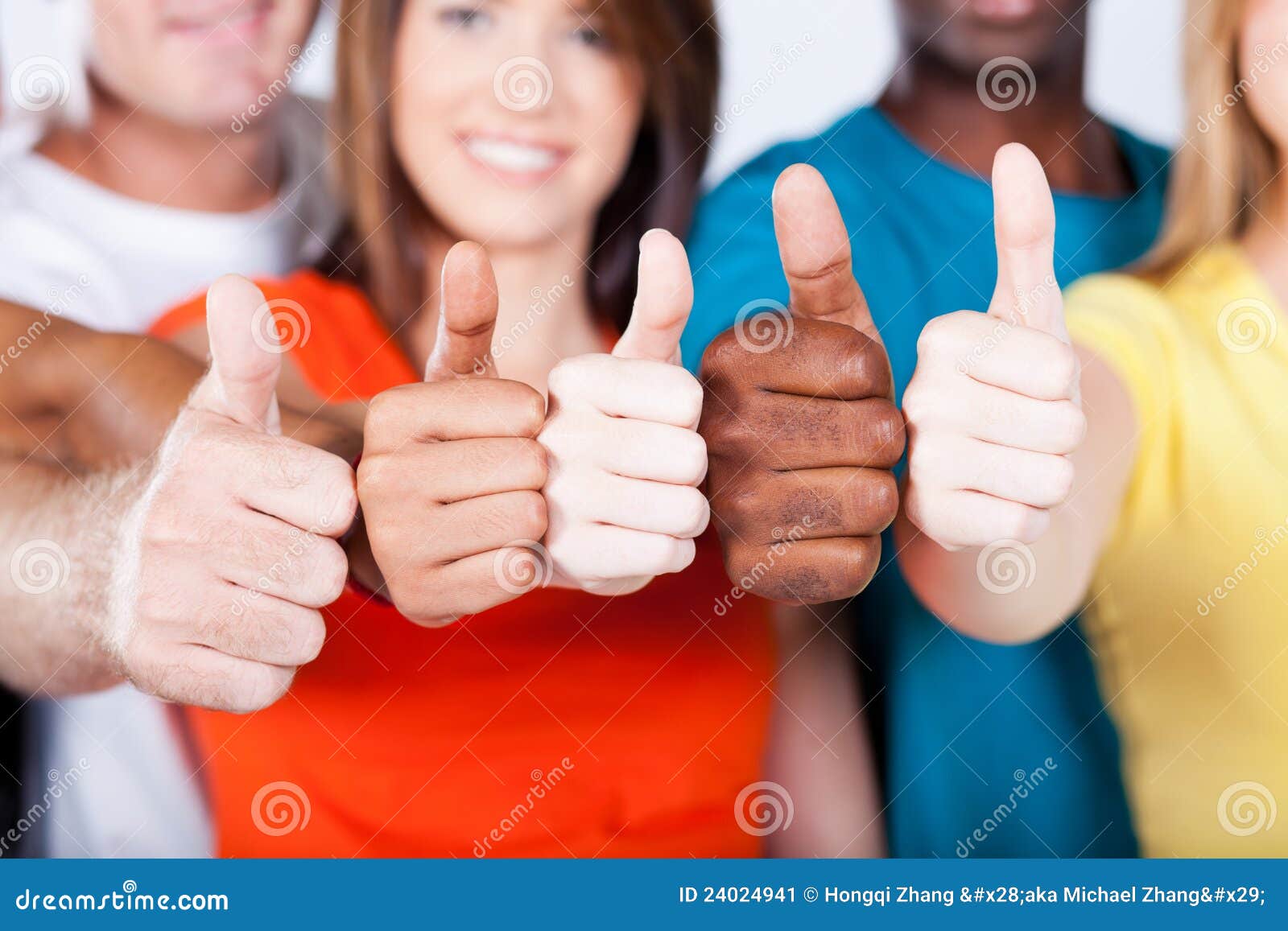 Friends thumbs up stock image. Image of hands, multicultural - 24024941