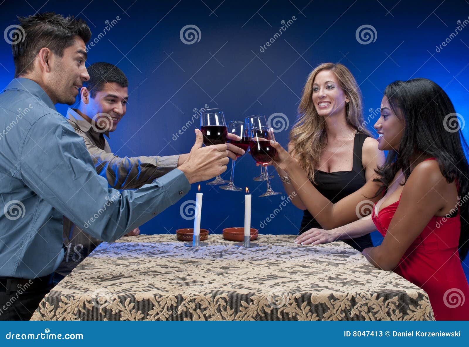 Friends Toasting stock image. Image of happy, adult, flirting - 8047413