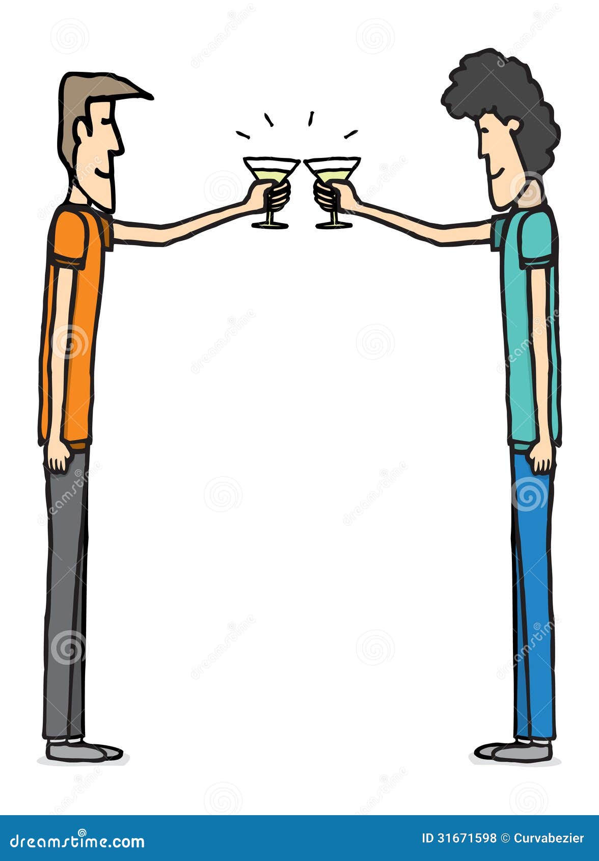 Friends toasting stock vector. Illustration of friendship - 31671598