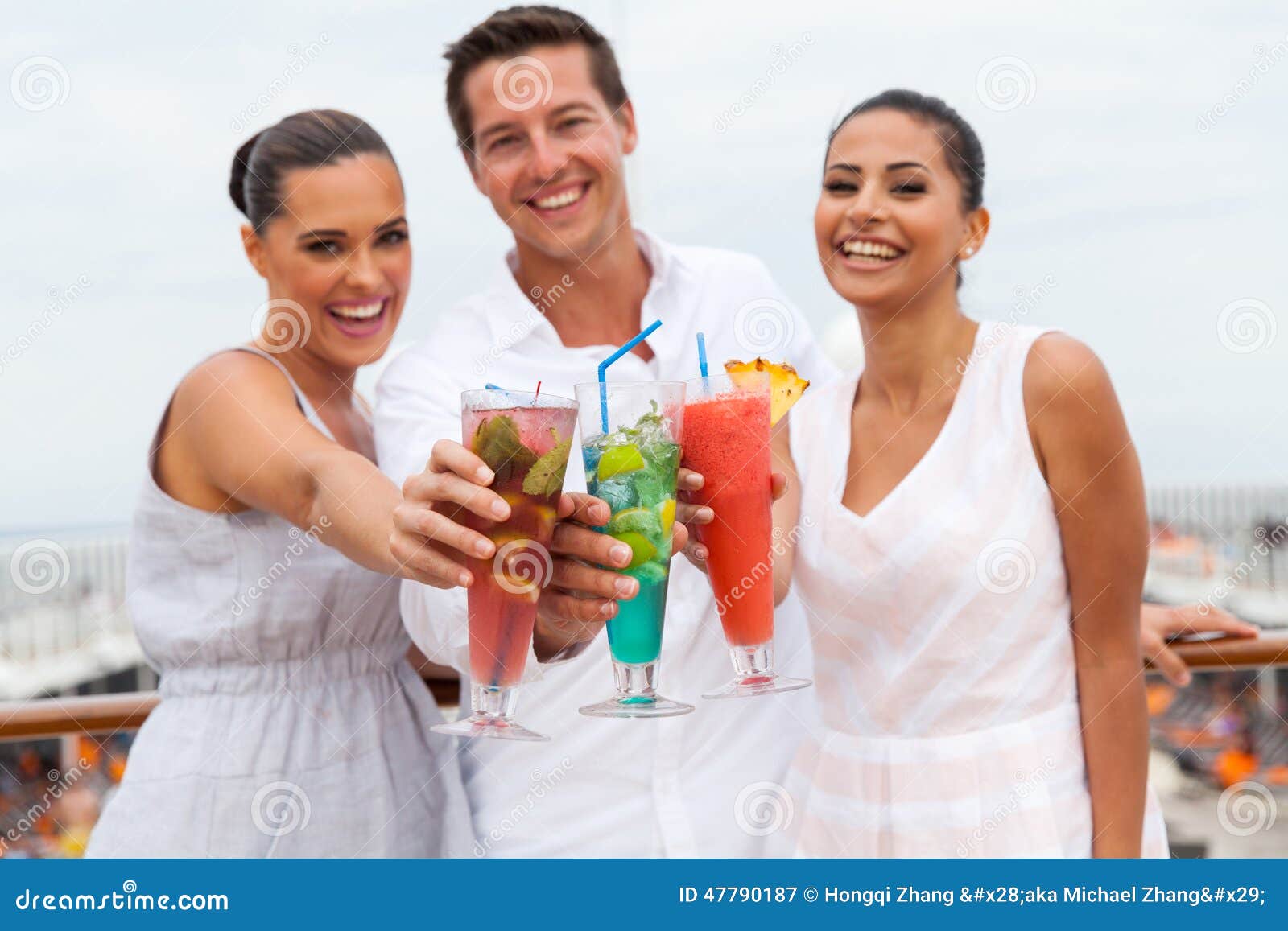 Friends Toasting Cocktail Stock Image Image Of Handsome 47790187