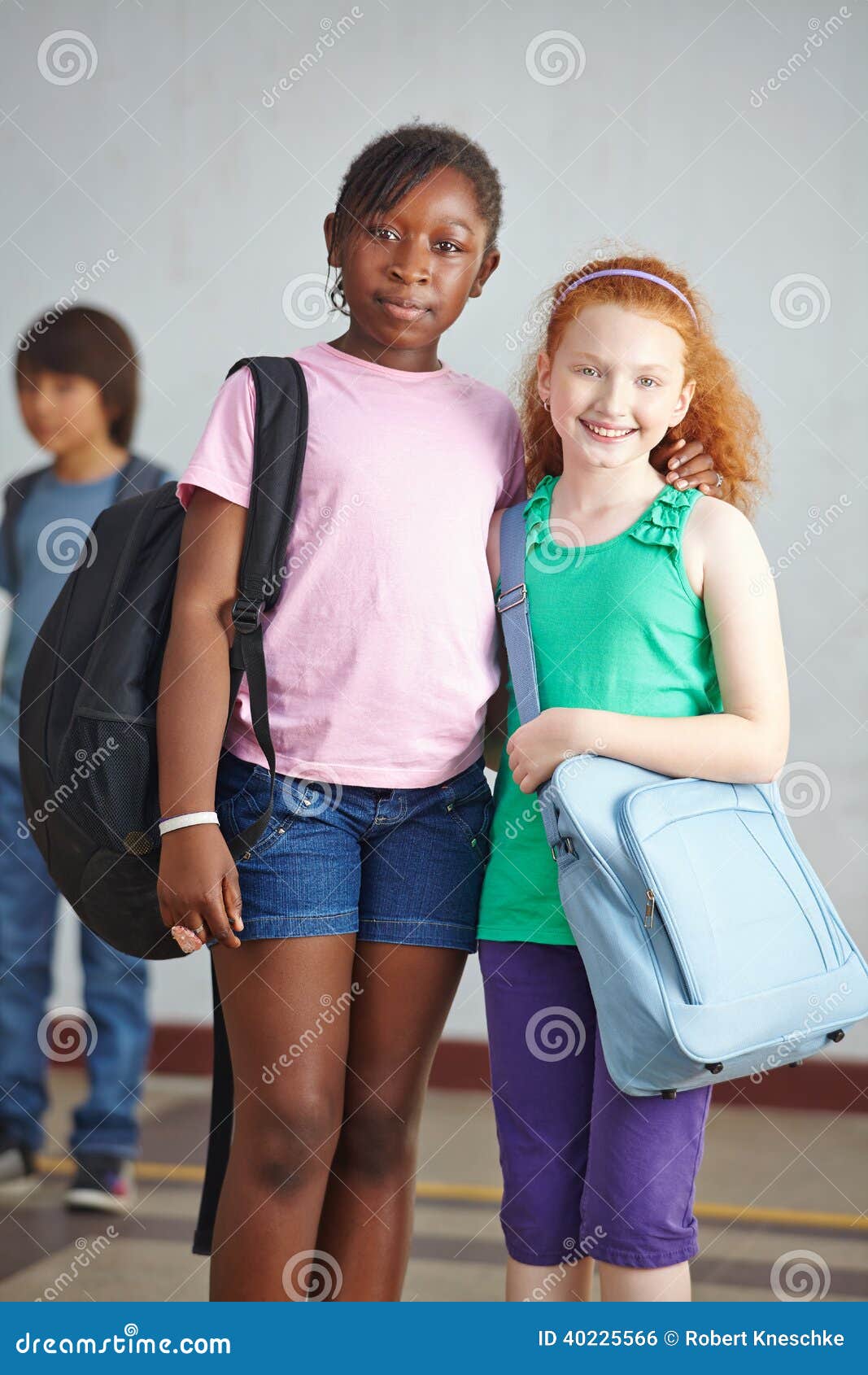 Friends Together on Schoolyard Stock Photo - Image of school, friends ...