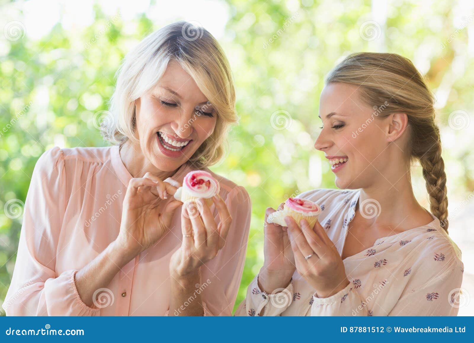 Friends Using Having Sweet Food at Restaurant Stock Photo - Image of ...