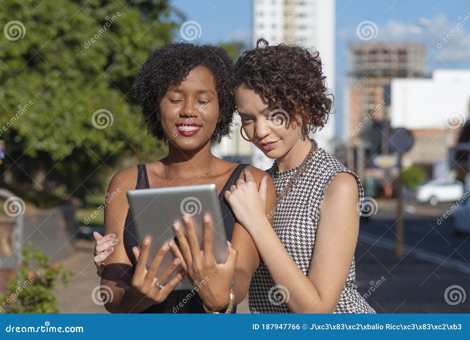 Friends Using Tablet To Make a Video Call Stock Photo - Image of girl ...