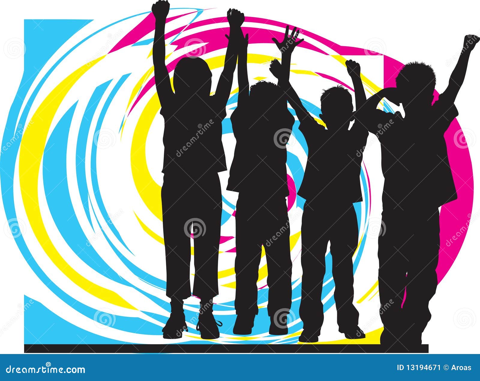 Friends. Vector stock vector. Illustration of activity - 13194671