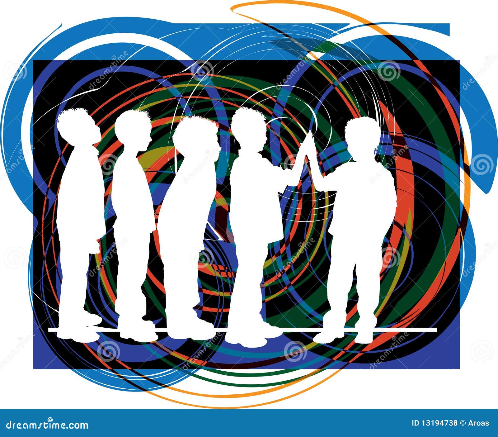 Friends. Vector stock vector. Illustration of happy, preschooler - 13194738