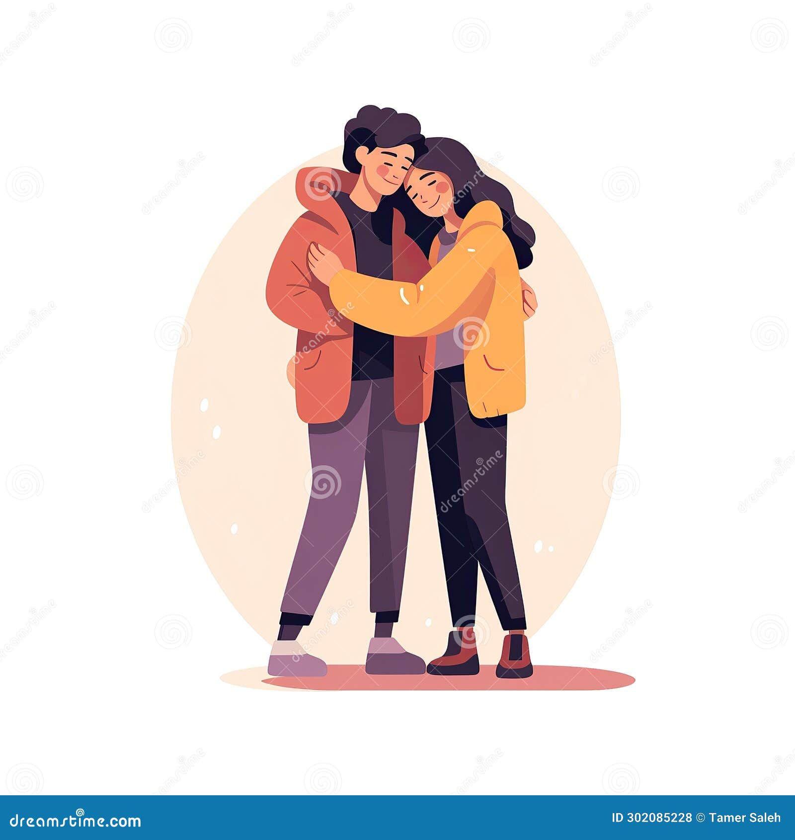 Friends Vector Illustration. Stock Illustration - Illustration of ...