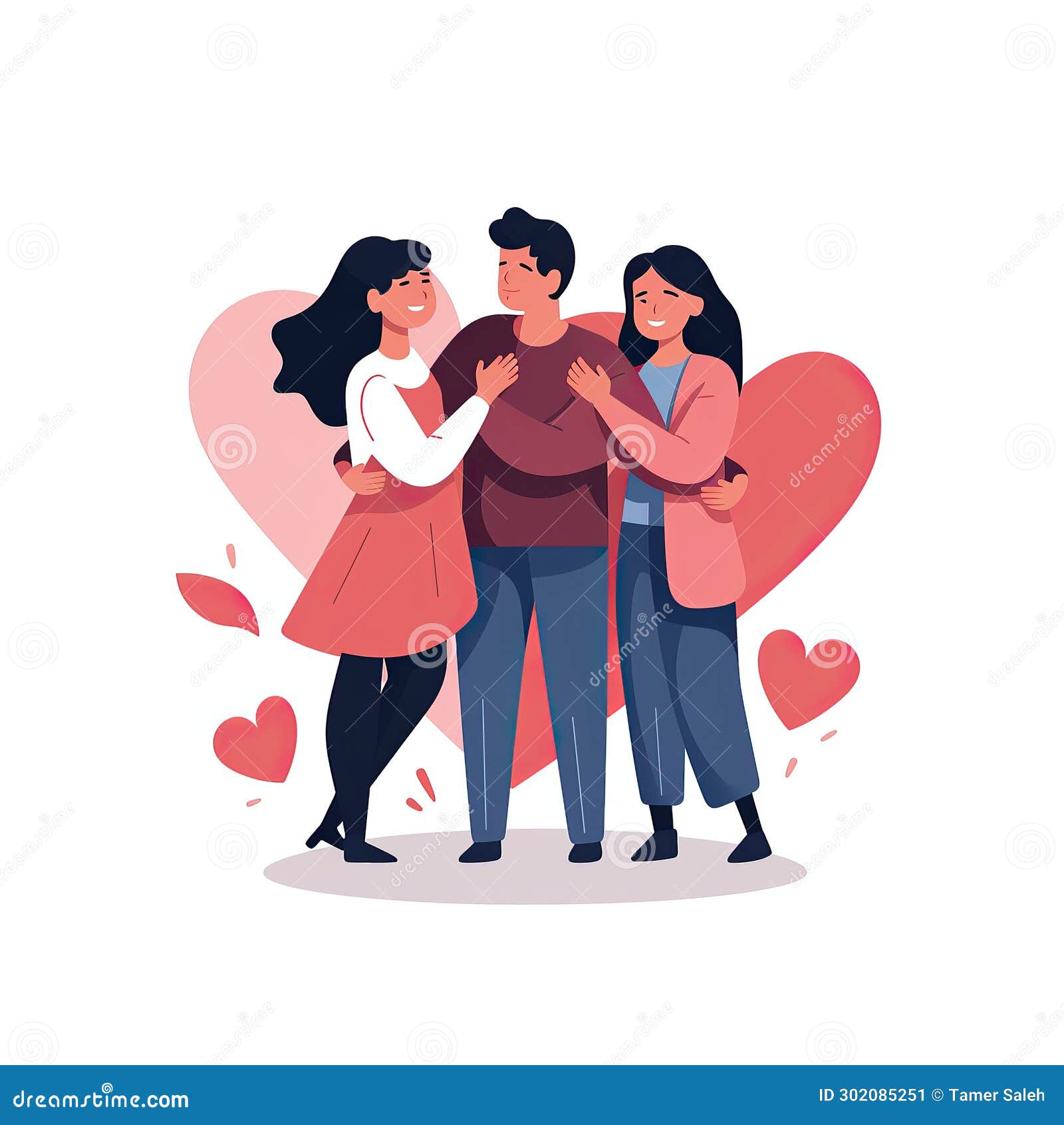 Friends Vector Illustration. Stock Illustration - Illustration of ...