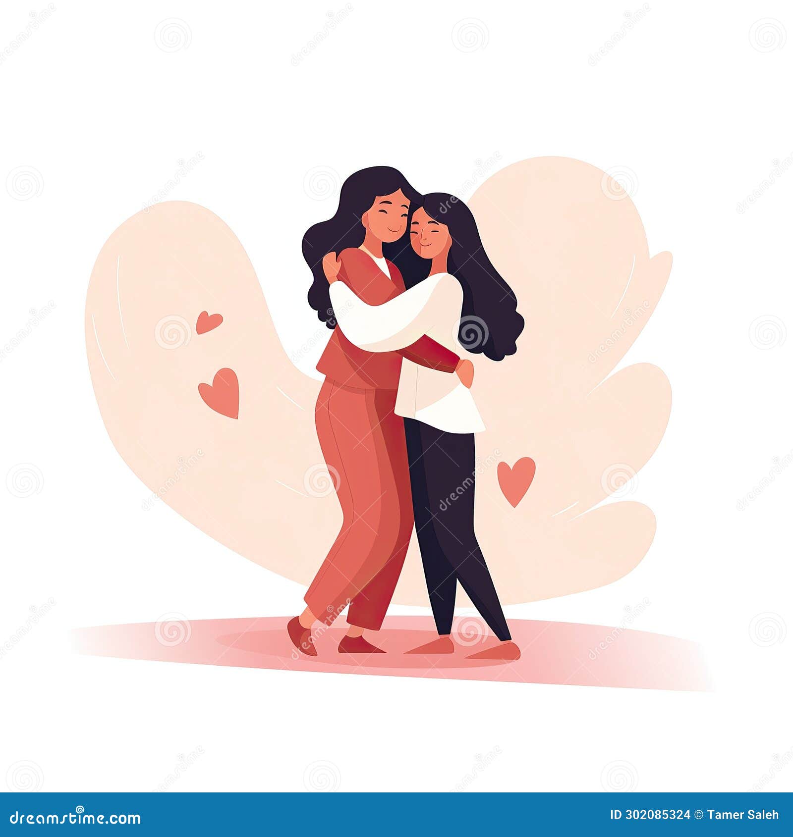 Friends Vector Illustration. Stock Illustration - Illustration of ...