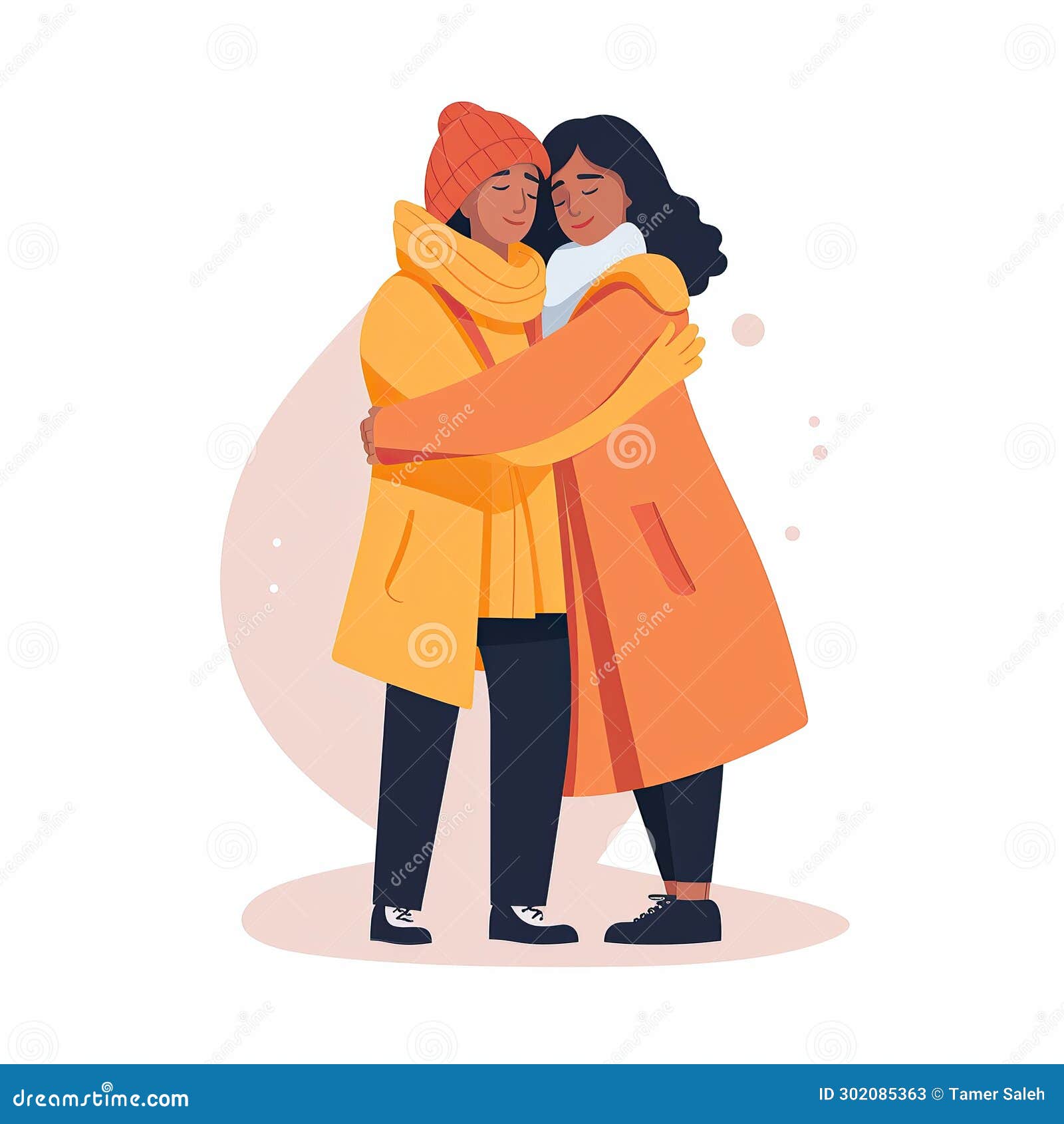 Friends Vector Illustration. Stock Illustration - Illustration of ...