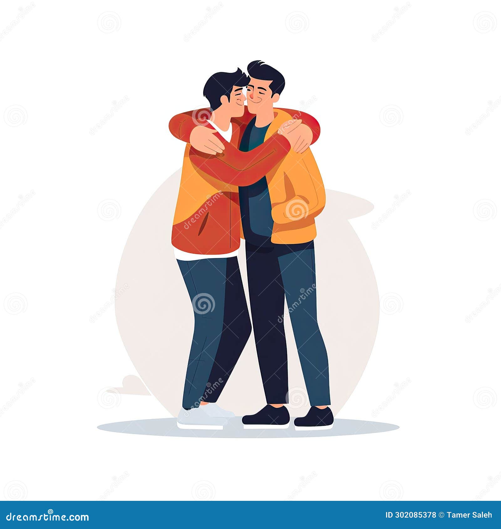 Friends Vector Illustration. Stock Illustration - Illustration of ...