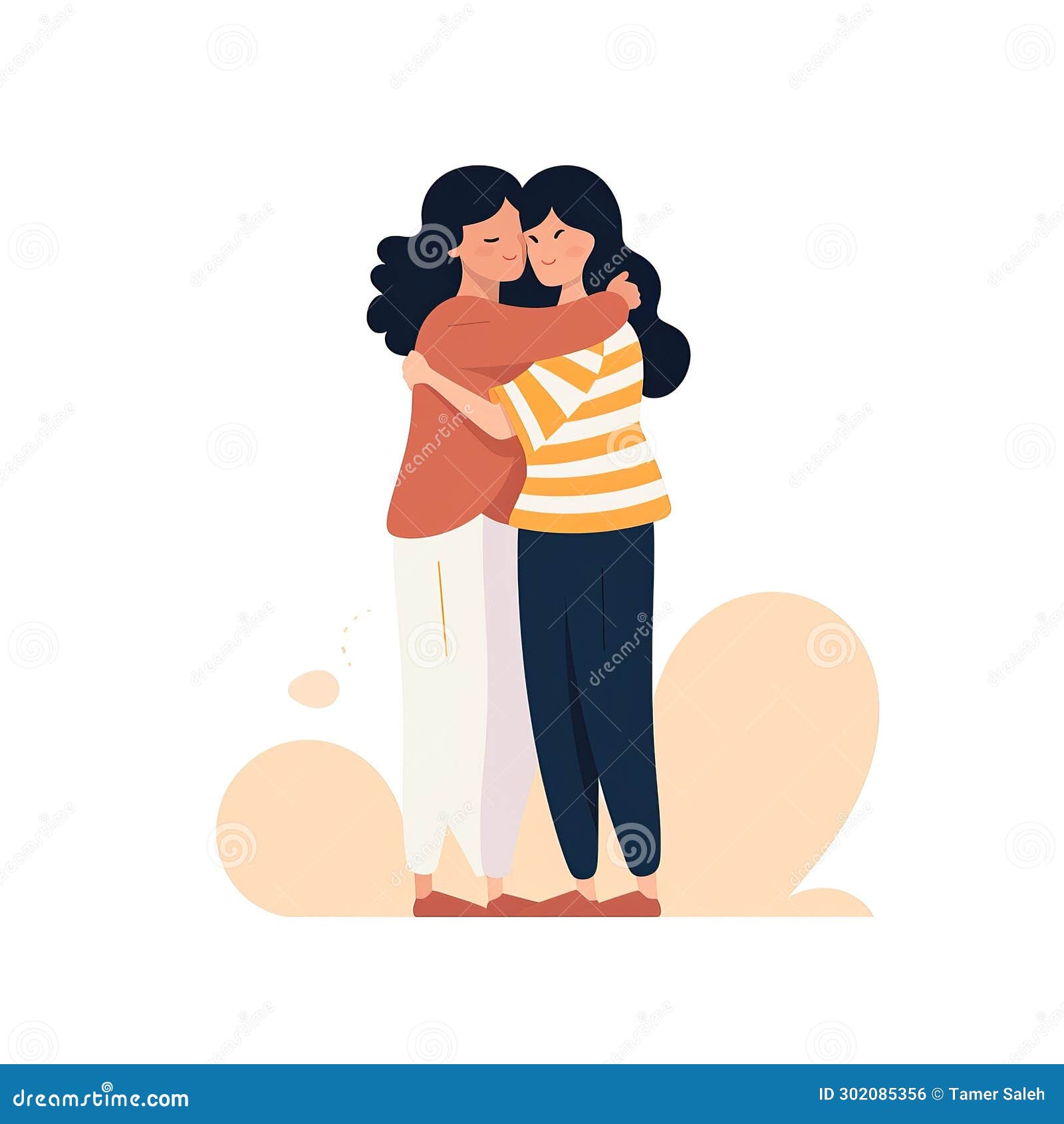 Friends Vector Illustration. Stock Illustration - Illustration of ...