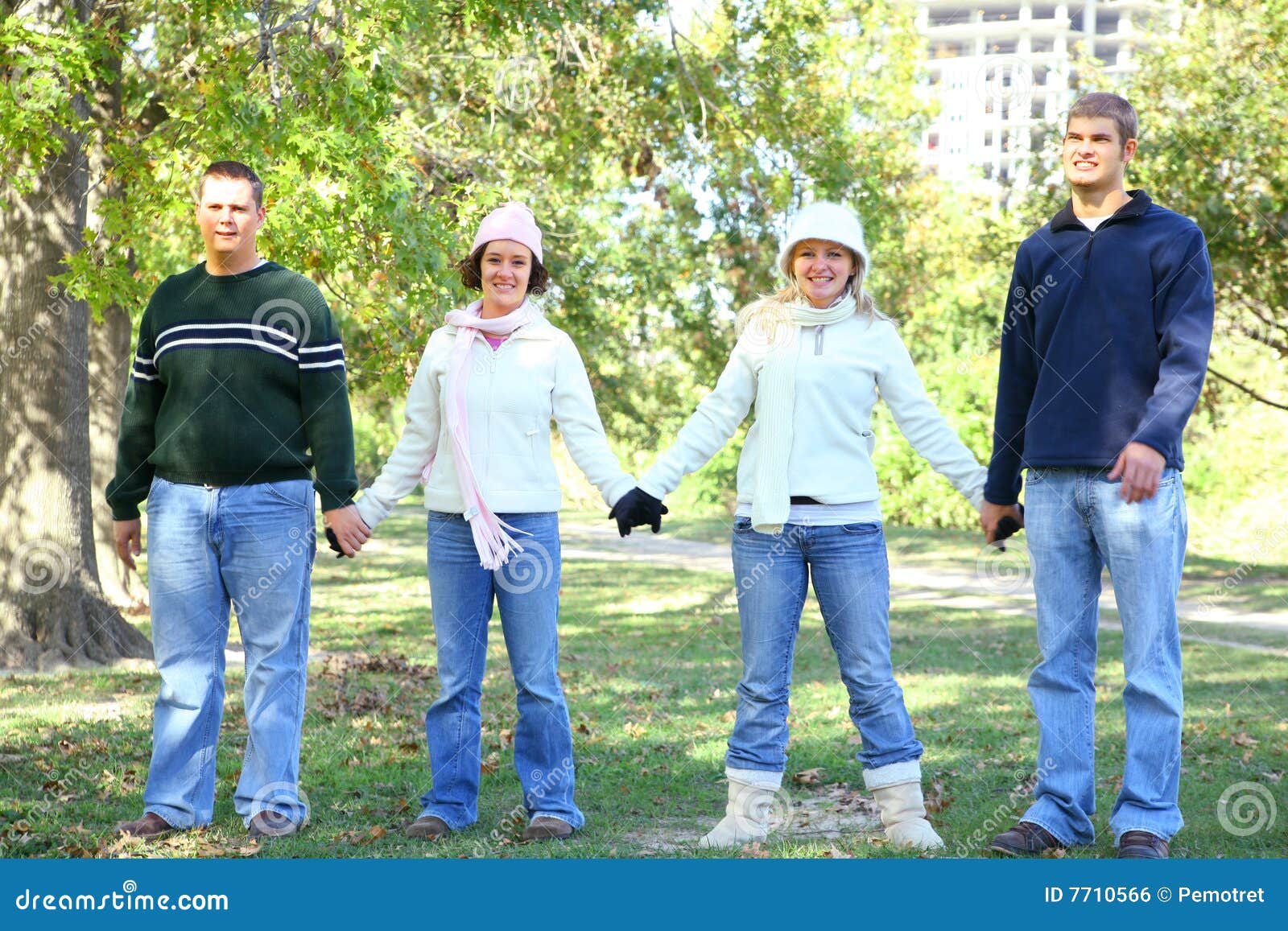 Friends Walking in Park stock photo. Image of lifestyle - 7710566