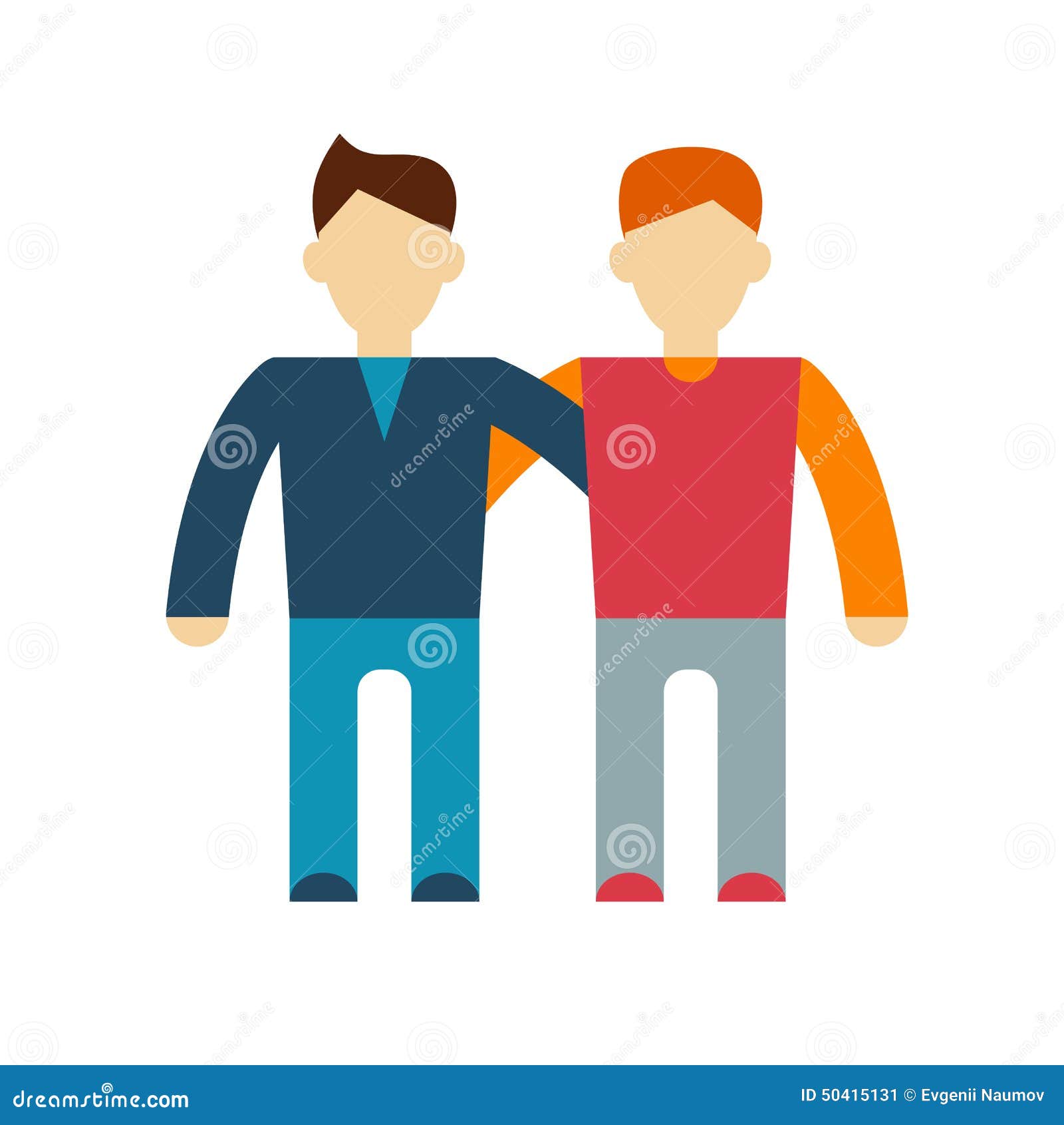 Friends on a White Background, Vector Illustration Stock Vector ...