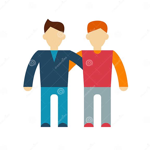 Friends on a White Background, Vector Illustration Stock Vector ...