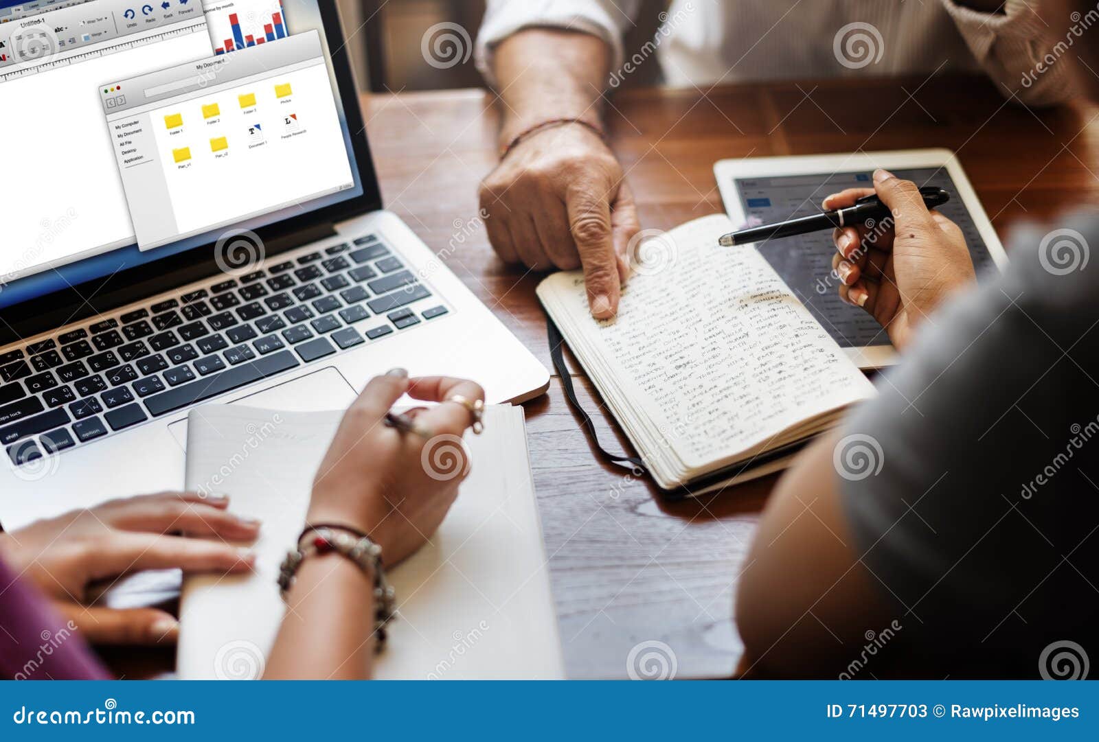 Friends Working Discussion Meeting Sharing Ideas Concept Stock Image ...