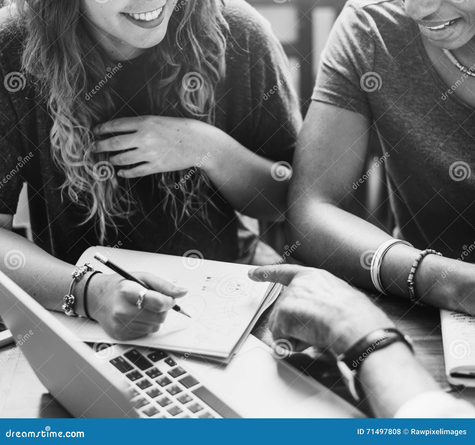 Friends Working Discussion Meeting Sharing Ideas Concept Stock Photo ...
