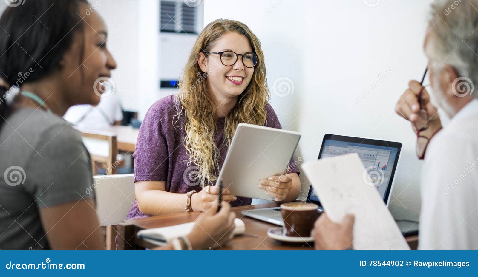 Friends Working Discussion Meeting Sharing Ideas Concept Stock Photo ...