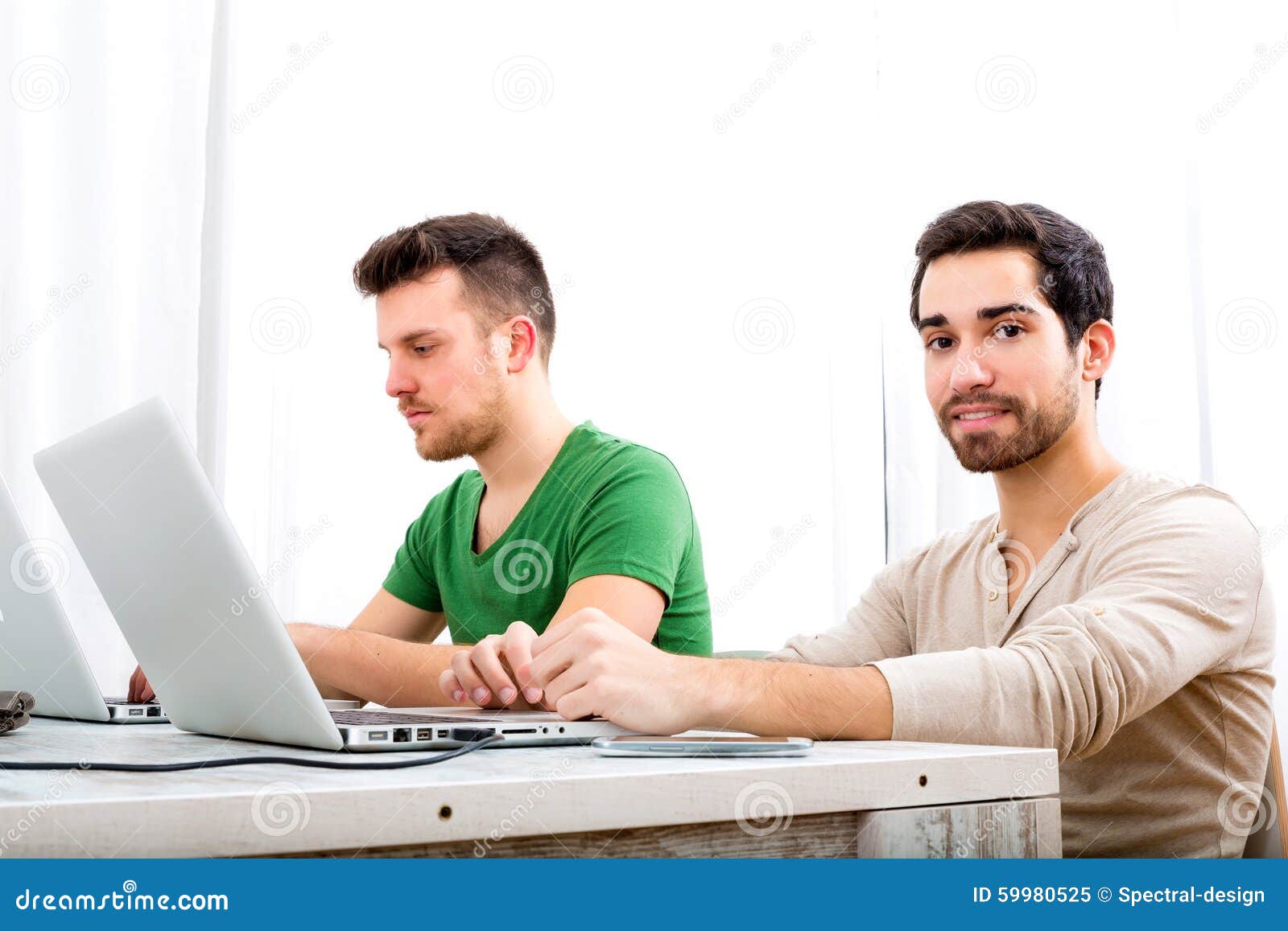 Friends working together stock image. Image of modern - 59980525