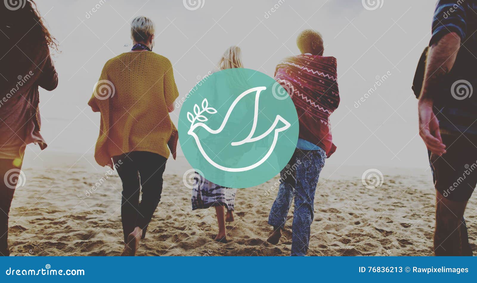 Friendship Bonding Relaxation Summer Beach Peace Concept Stock Image ...