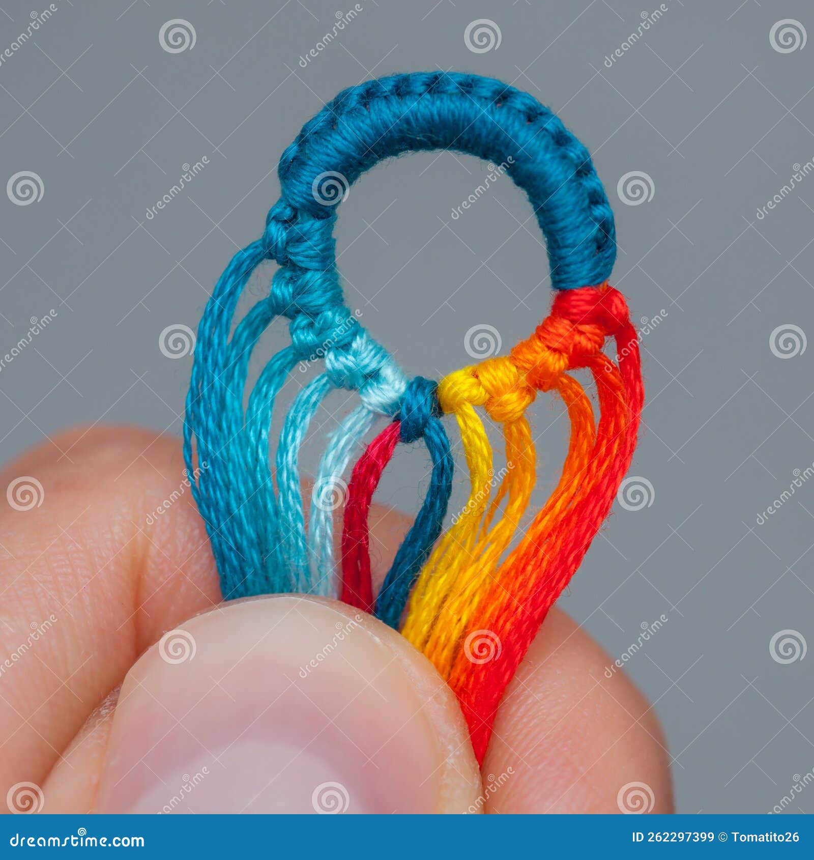 Friendship Bracelet Teardrop Loop Stock Image - Image of handwork ...