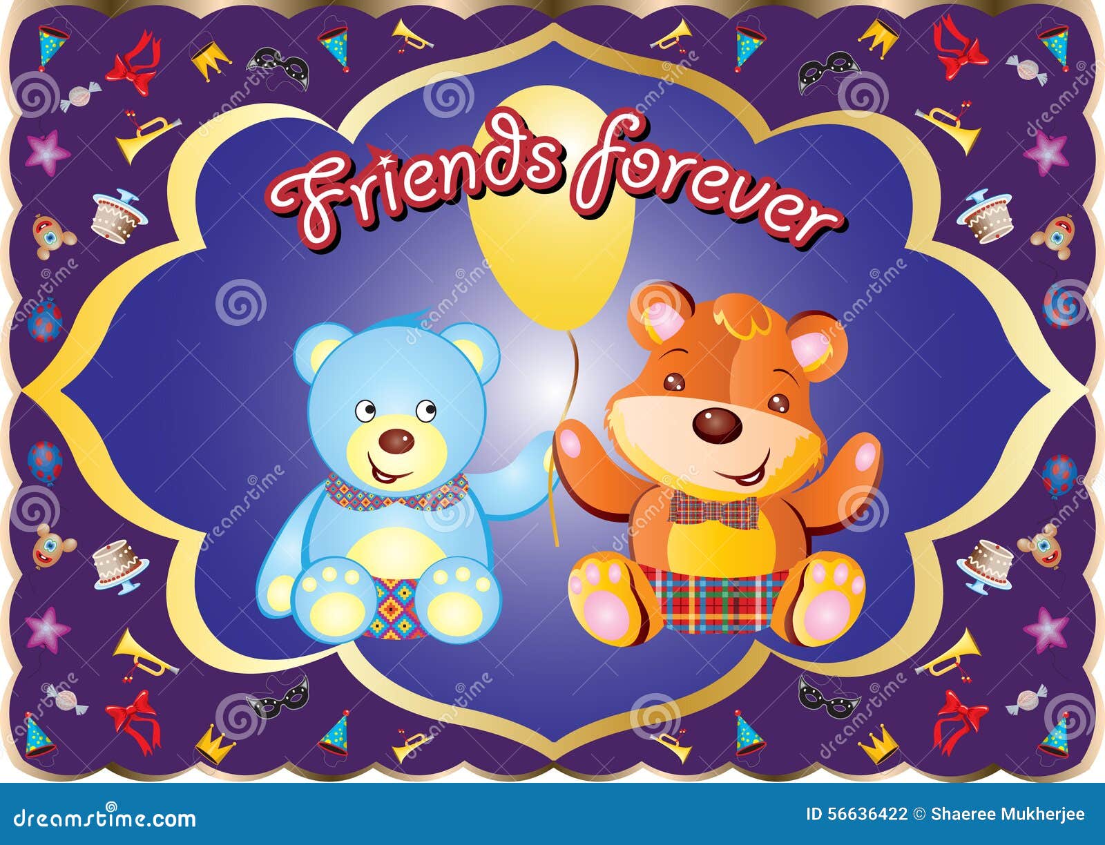 Friendship card stock vector. Illustration of friendship - 56636422