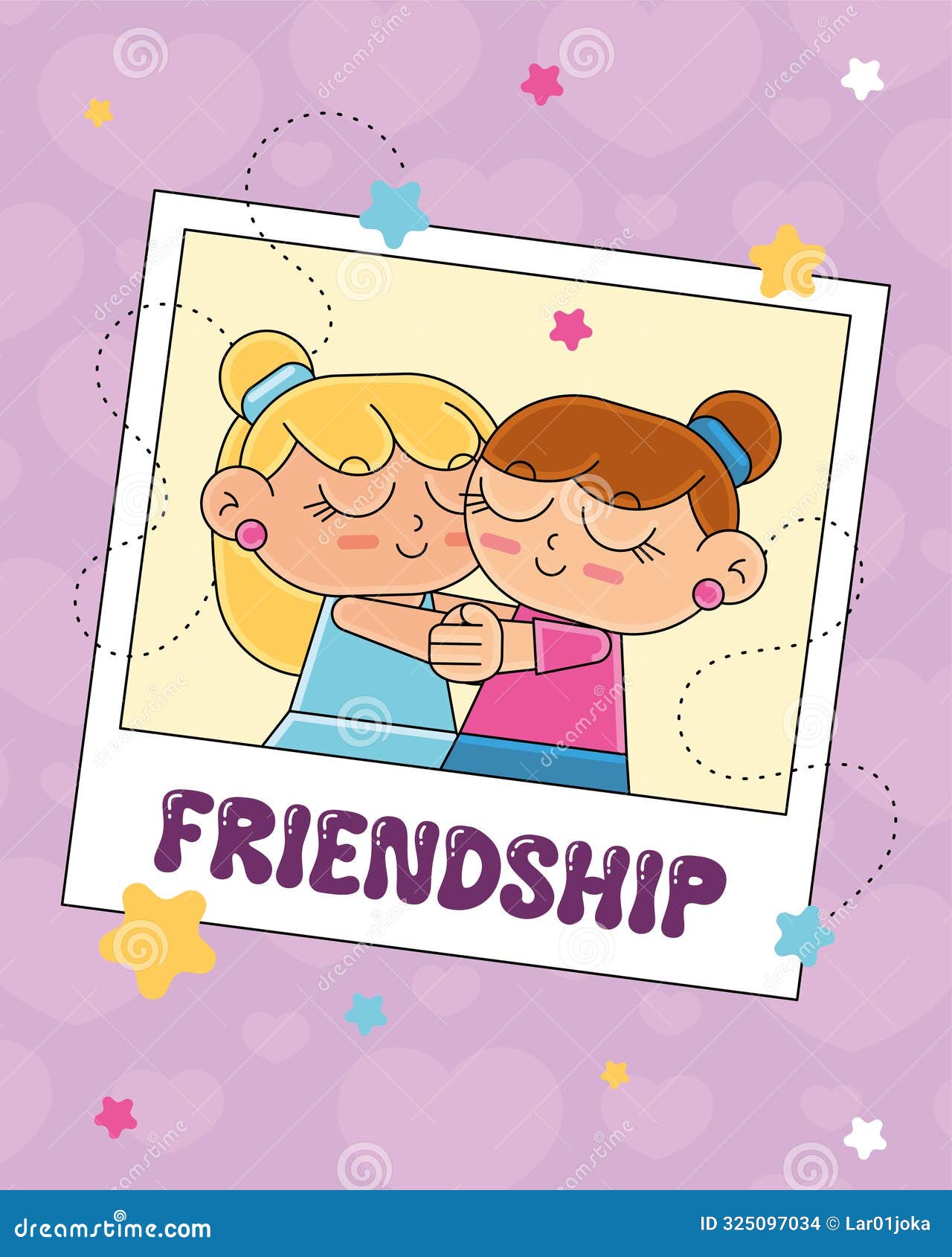 Friendship Day Children Hugging Vector | CartoonDealer.com #325097034