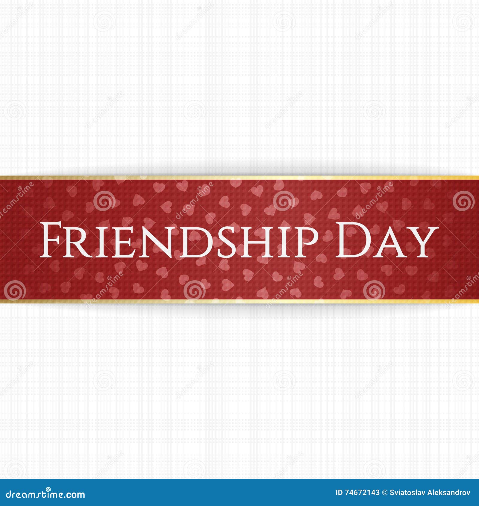 Friendship Day Realistic Red Bend Label Stock Vector - Illustration of ...