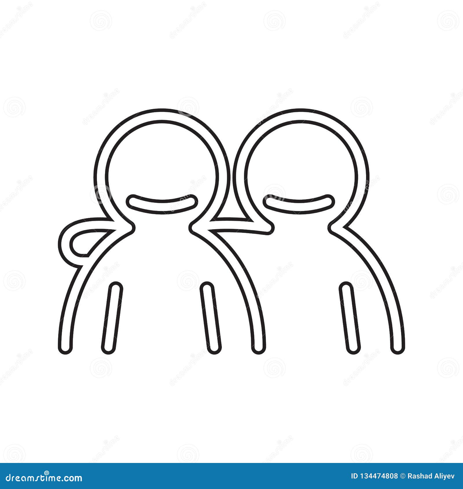 Friendship Icon. Element of Conversation and Friendship for Mobile ...